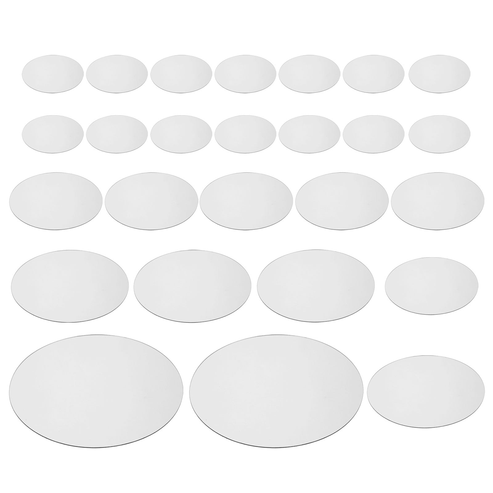 Round Mirror Tiles, 26Pcs 150/80/60/30mm Wall Circle Mirror Removable ...