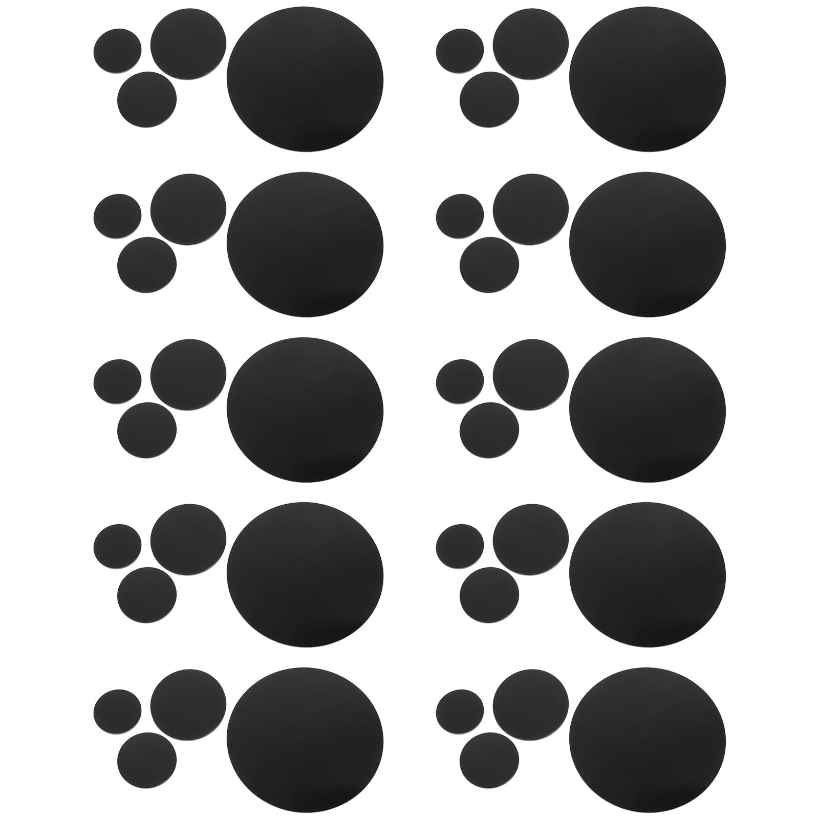 Round Model Base DIY Dolls Miniature 40 Pcs Frosted Number Black Baby ...