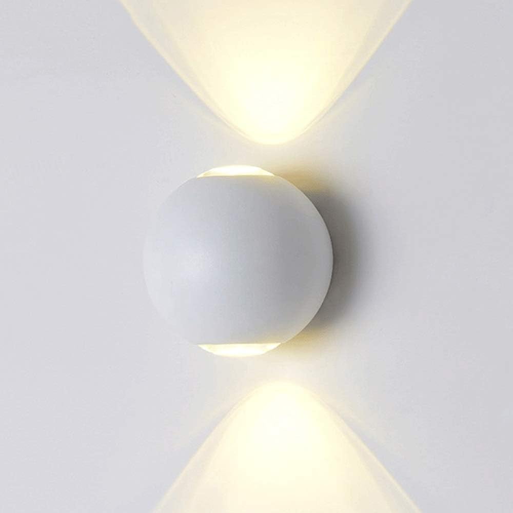 Round Modern LED Wall Sconce Lighting Fixture, Up Down Wall Light ...