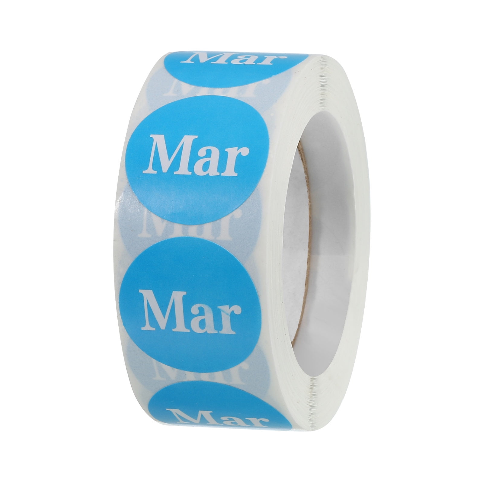 Round Month Labels 1 Inch 1 Roll DIY Blue Color Coding Circle Stickers ...