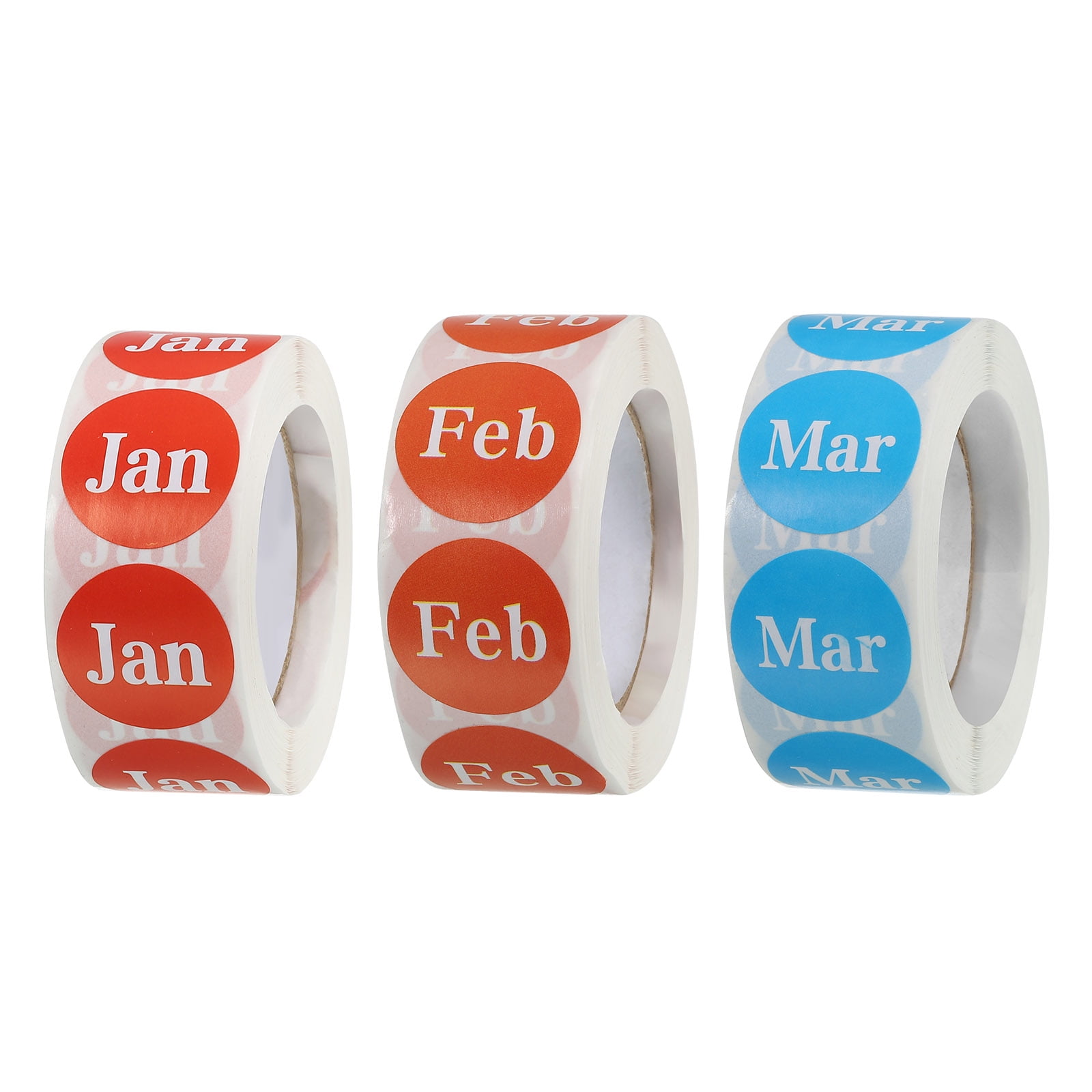 Round Month Labels 1 Inch 3 Roll DIY Color Coding Circle Stickers 1 to ...