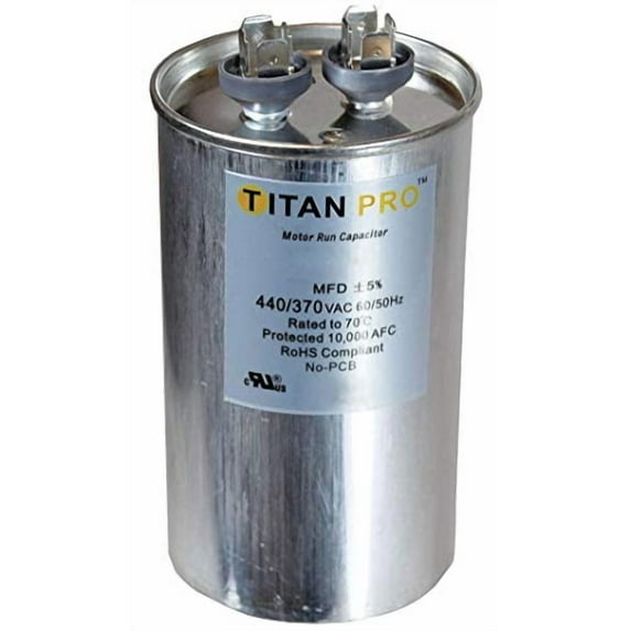 Round Motor Run Capacitor, 60 Microfarad Rating, 370-440VAC Voltage ...