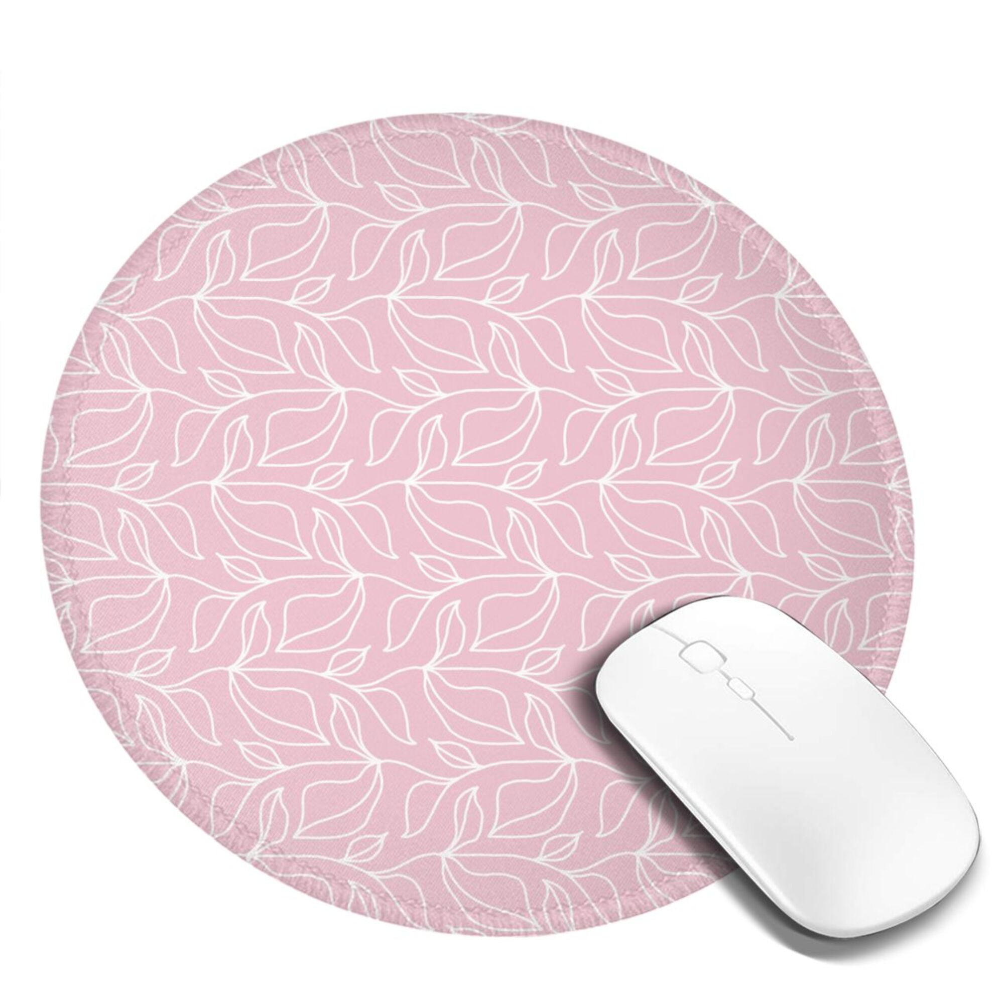 Round Mouse Pad Ethnic Boho Pattern Rose Non-Slip Rubber(8" Inch)Mouse ...