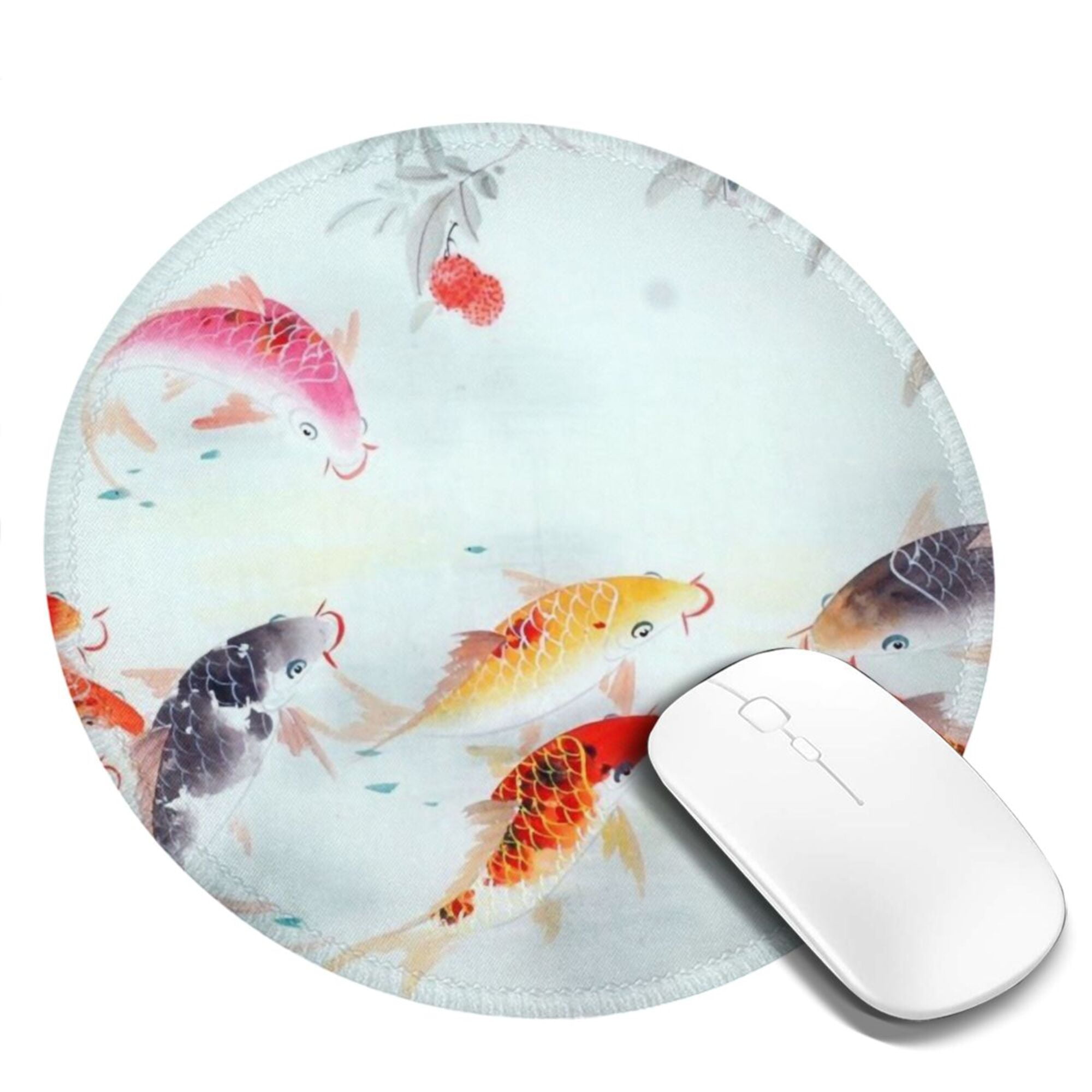 Round Mouse Pad Fish Non-Slip Rubber(8" Inch)Mouse Mat With Gaming ...