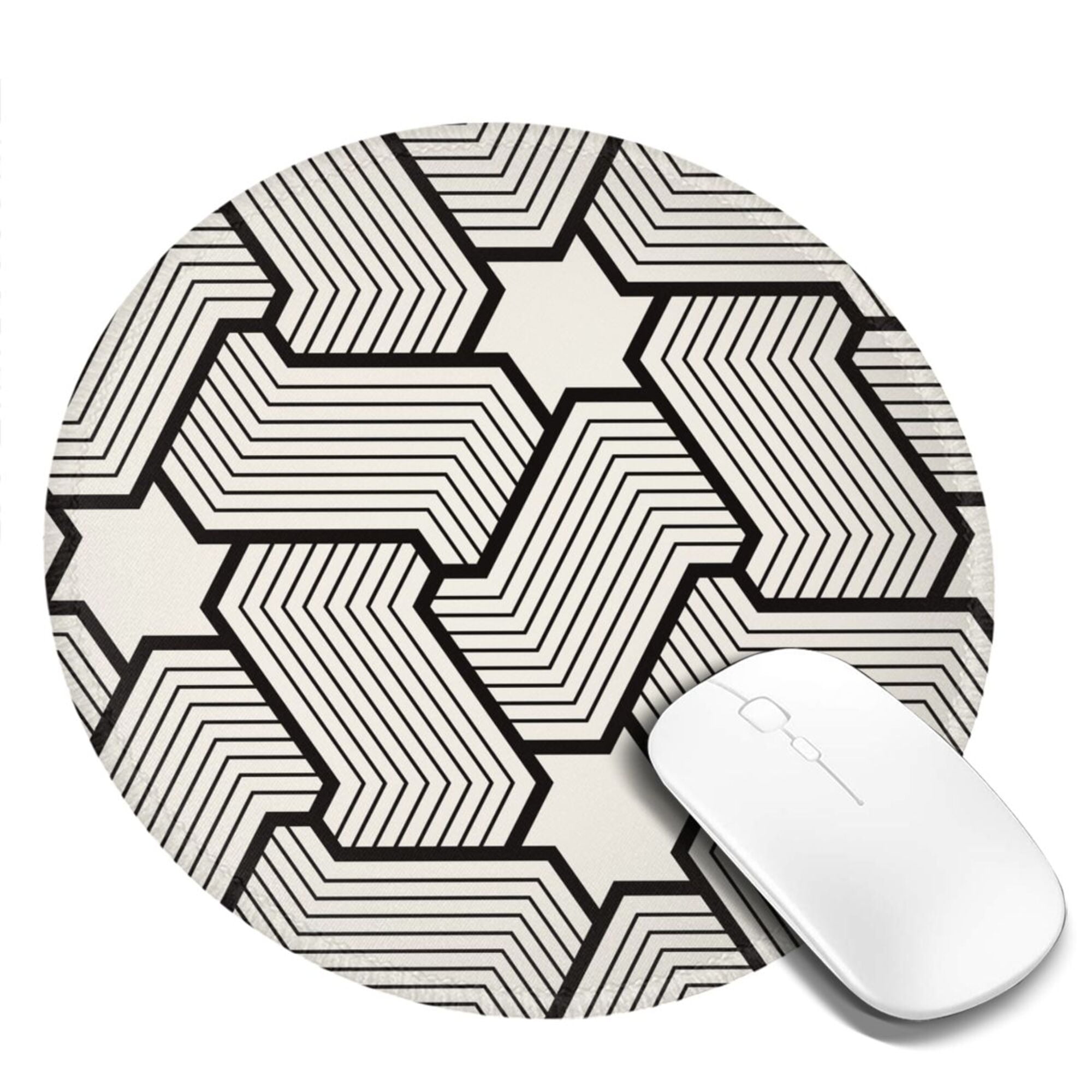 Round Mouse Pad Geometric Patterns Non-Slip Rubber(8" Inch)Mouse Mat ...