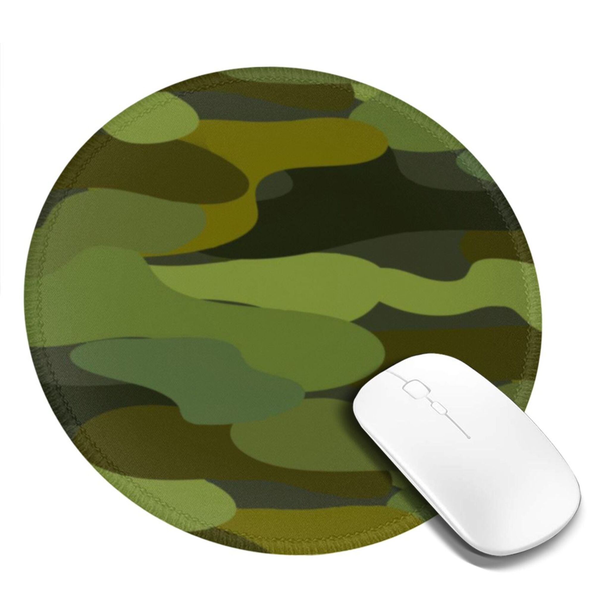 Round Mouse Pad Khaki Camouflage Seamless Non-Slip Rubber(8" Inch)Mouse ...