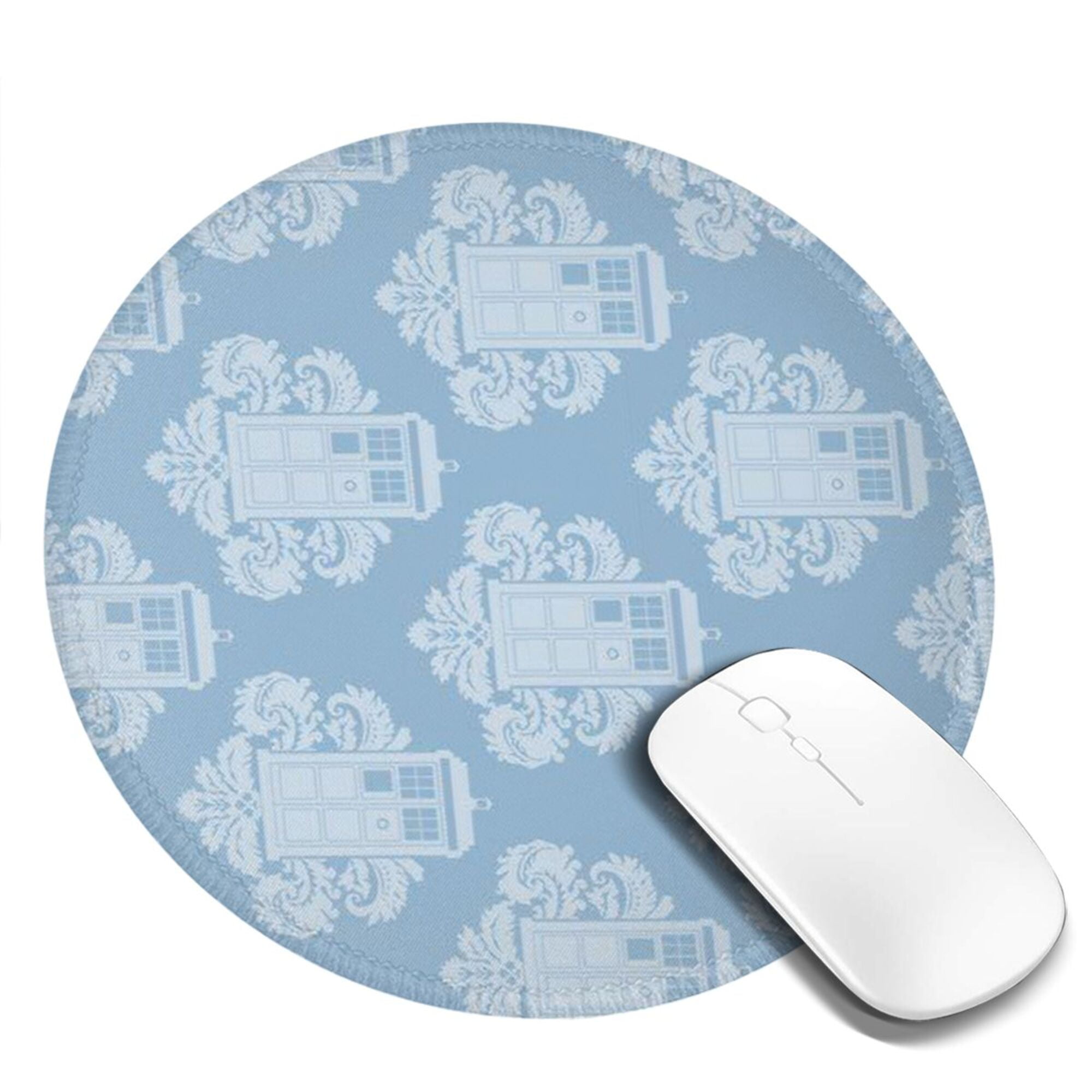 Round Mouse Pad Schöne Tardis Cute Pattern---Beautiful Tardis Cute ...