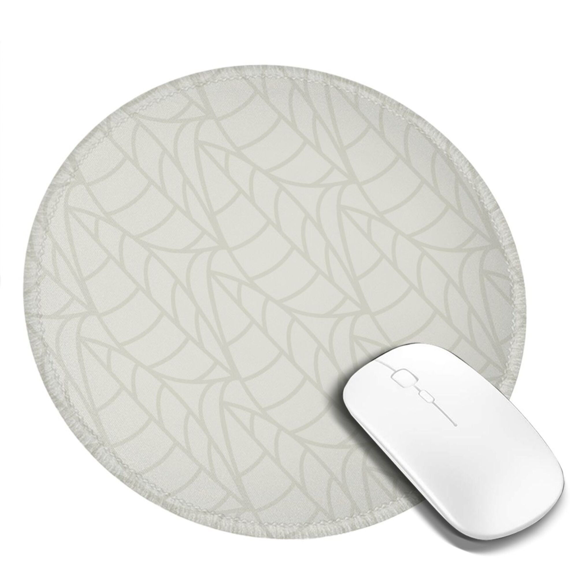 Round Mouse Pad Seamless Flower Background Non-Slip Rubber(8" Inch ...