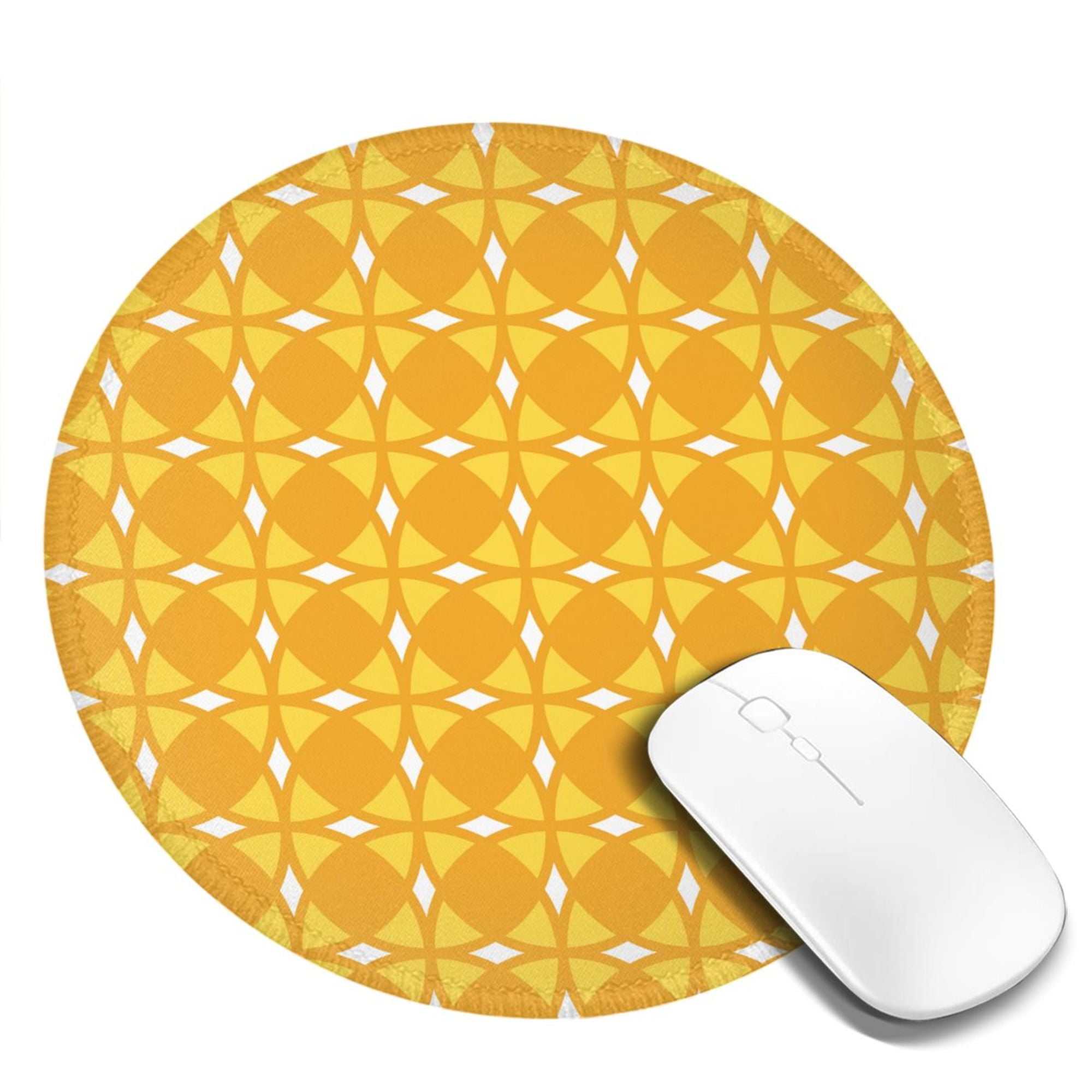 Round Mouse Pad Seamless Pattern Background Non-Slip Rubber(8" Inch ...