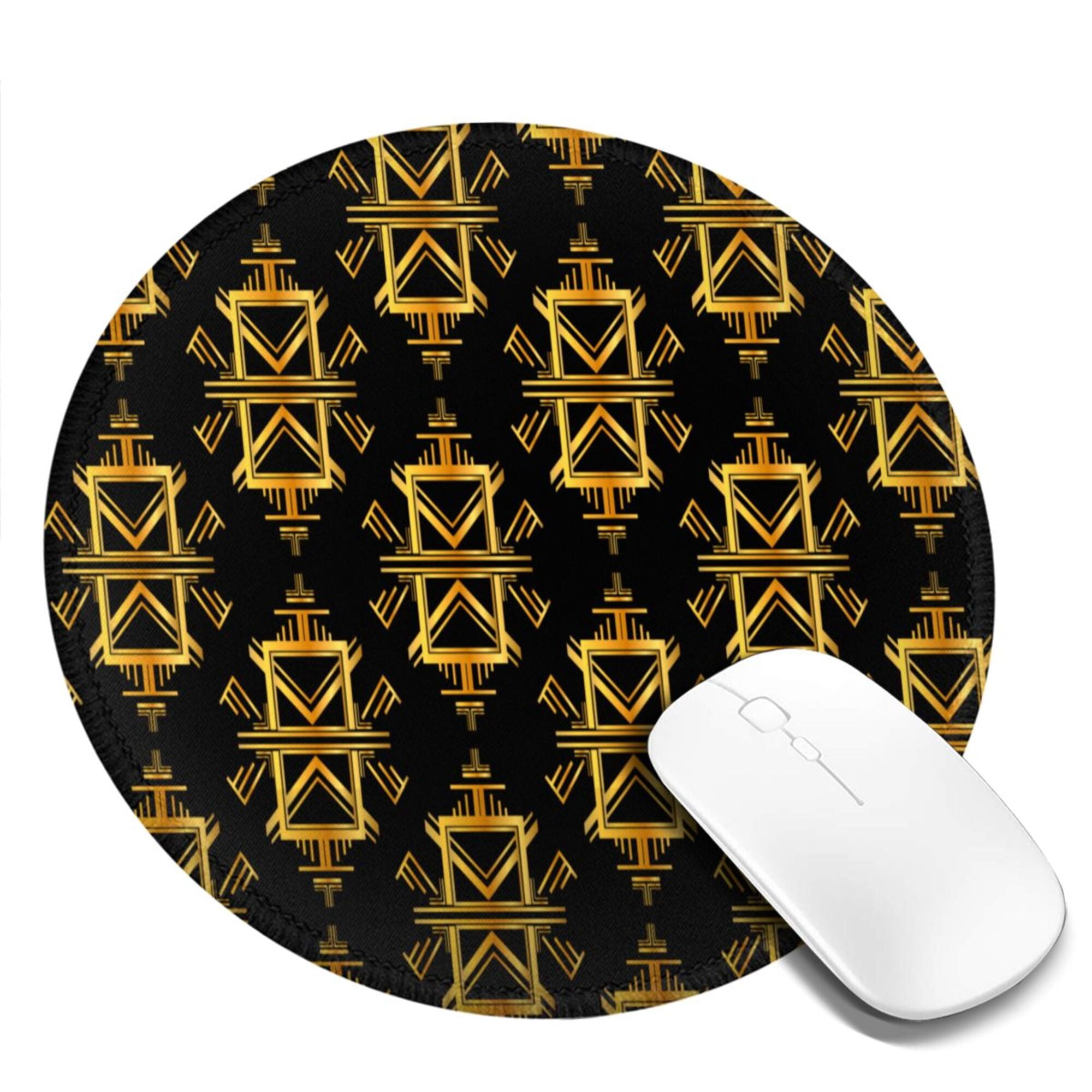 Round Mouse Pad Seamless floral pattern background Non-Slip Rubber(8 ...