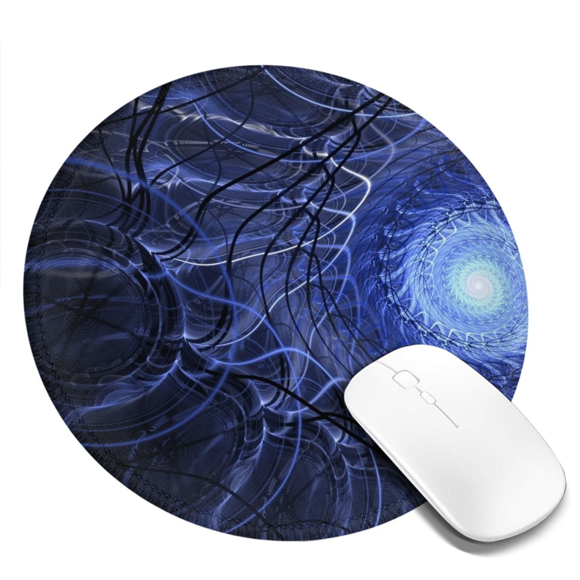 Round Mouse Pad hypnotic-circles-00 Non-Slip Rubber(8" Inch)Mouse Mat ...