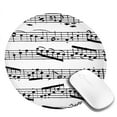 Round Mouse Pad music notes Non-Slip Rubber(8" Inch)Mouse Mat With ...