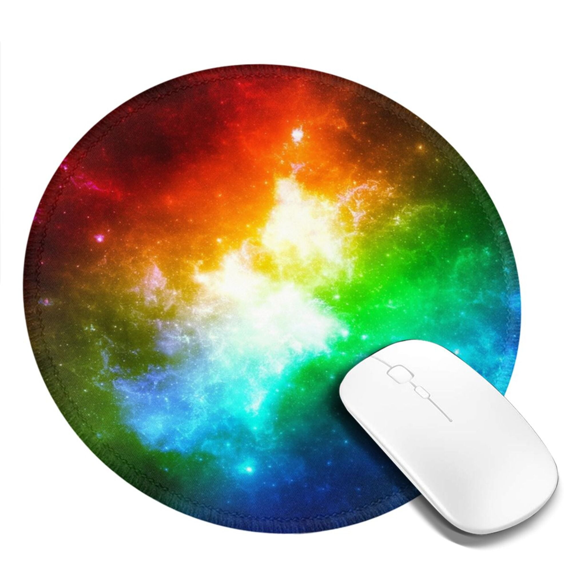 Round Mouse Pad rainbow-wallpaper-0--hd-wallpapers Non-Slip Rubber(8 ...