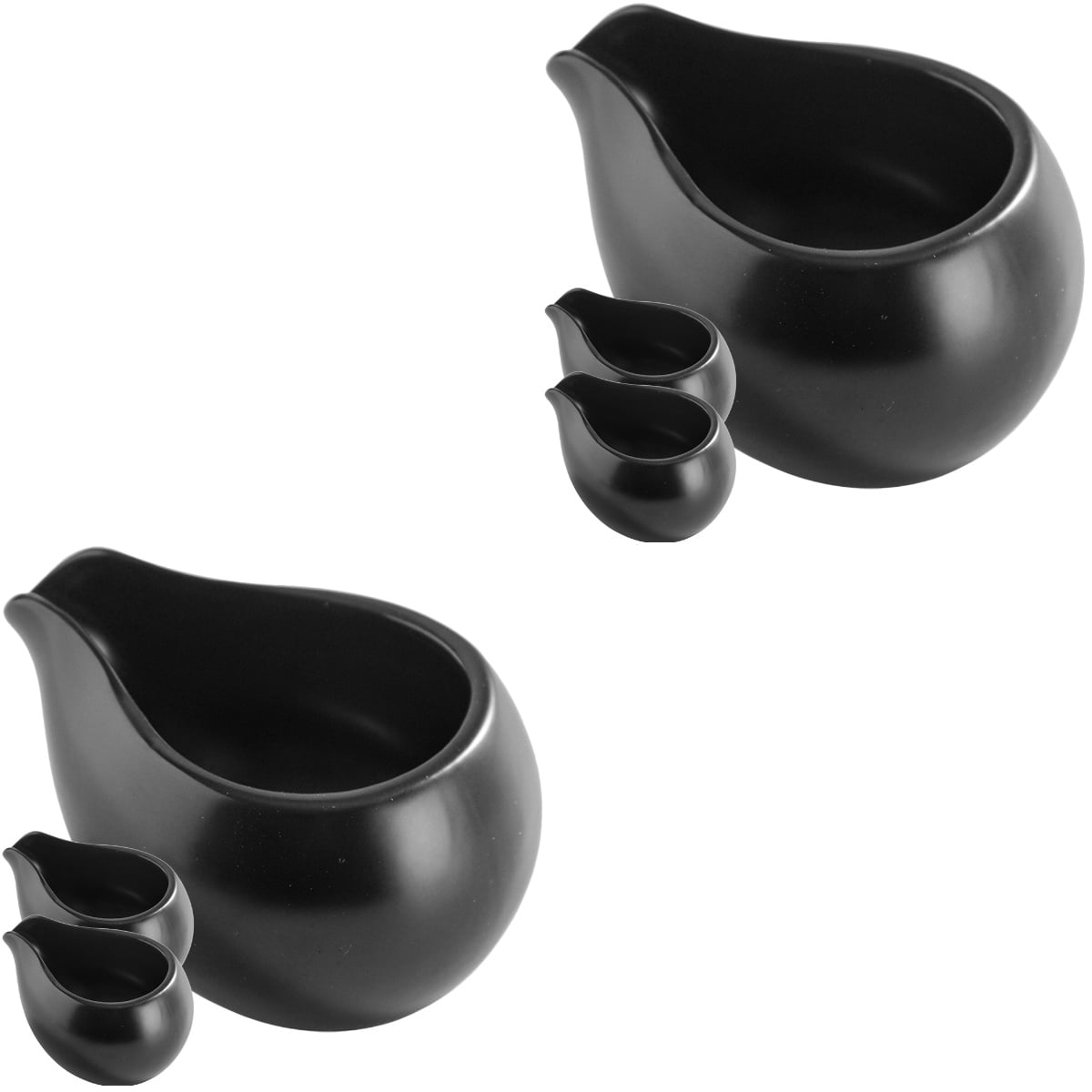 Round Mouth Milk Spoon Sauce Bucket 6 Pcs Coffee Syrup Pitchers Pot ...