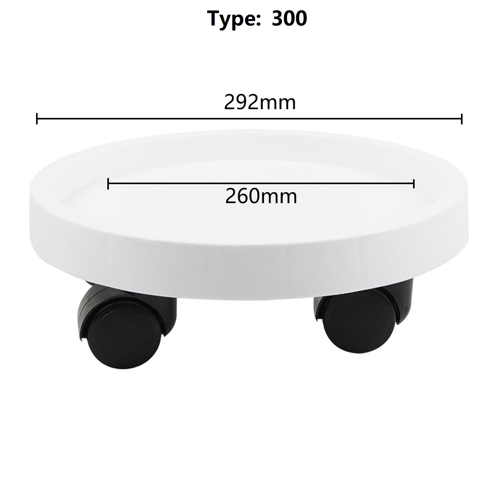 Round Movable Flower Pot Stand Tray with Wheels Heavy Duty Planter ...