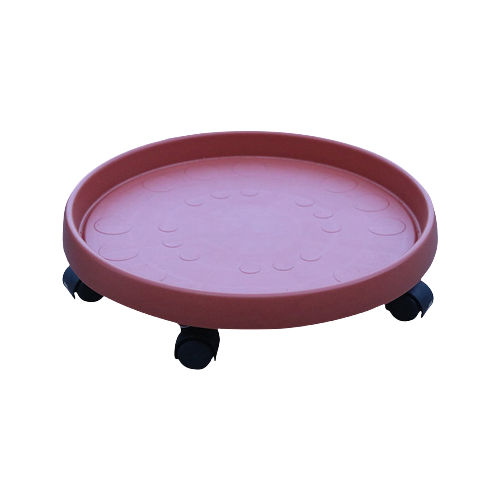 Round Movable Flower Pots Stand Tray with Wheels Heavy Duty Planter ...