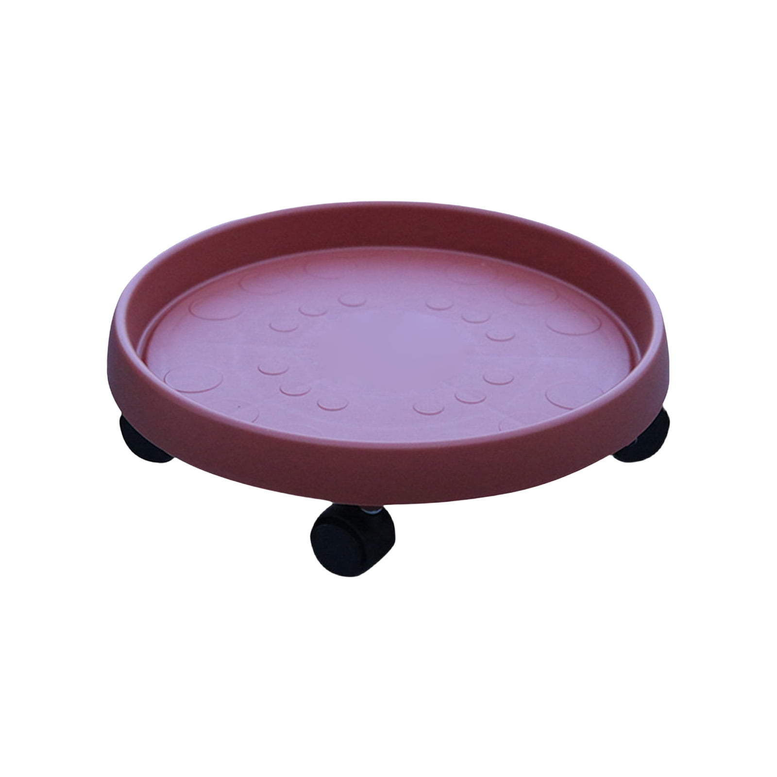 Round Movable Flower Pots Stand Tray with Wheels Heavy Duty Planter ...