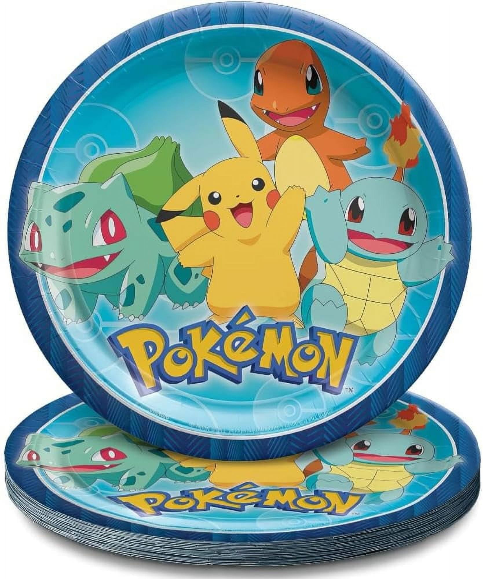 Round Multicolor Pokemon Paper Plates (Pack of 8) - 9", Disposable ...