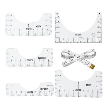 RUseeN 9 Pcs 10 in Tshirt-Ruler Guide to Center Vinyl, Transparent V ...