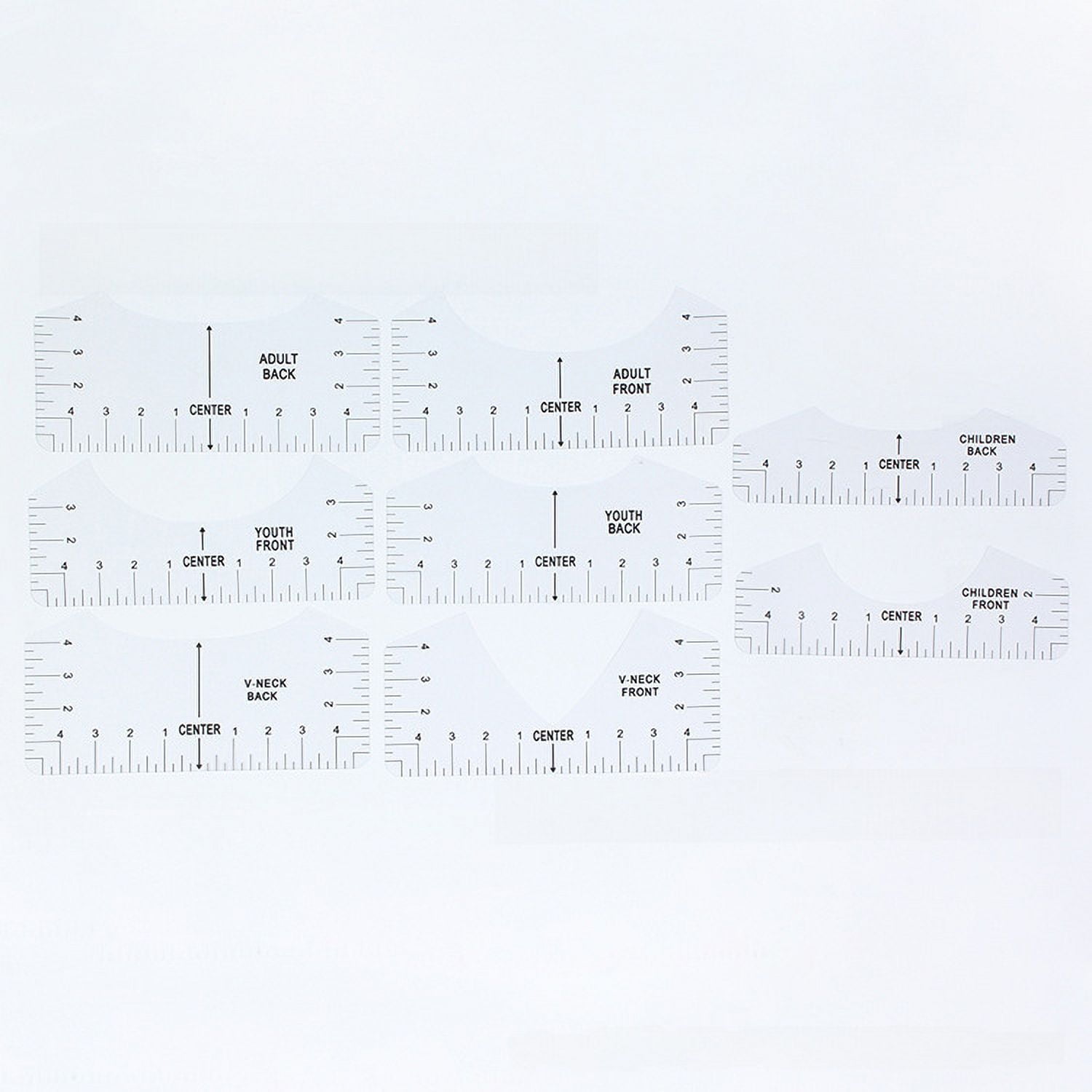 Round Neck Calibration Tool Sewing Ruler Centering Alignment Guide ...