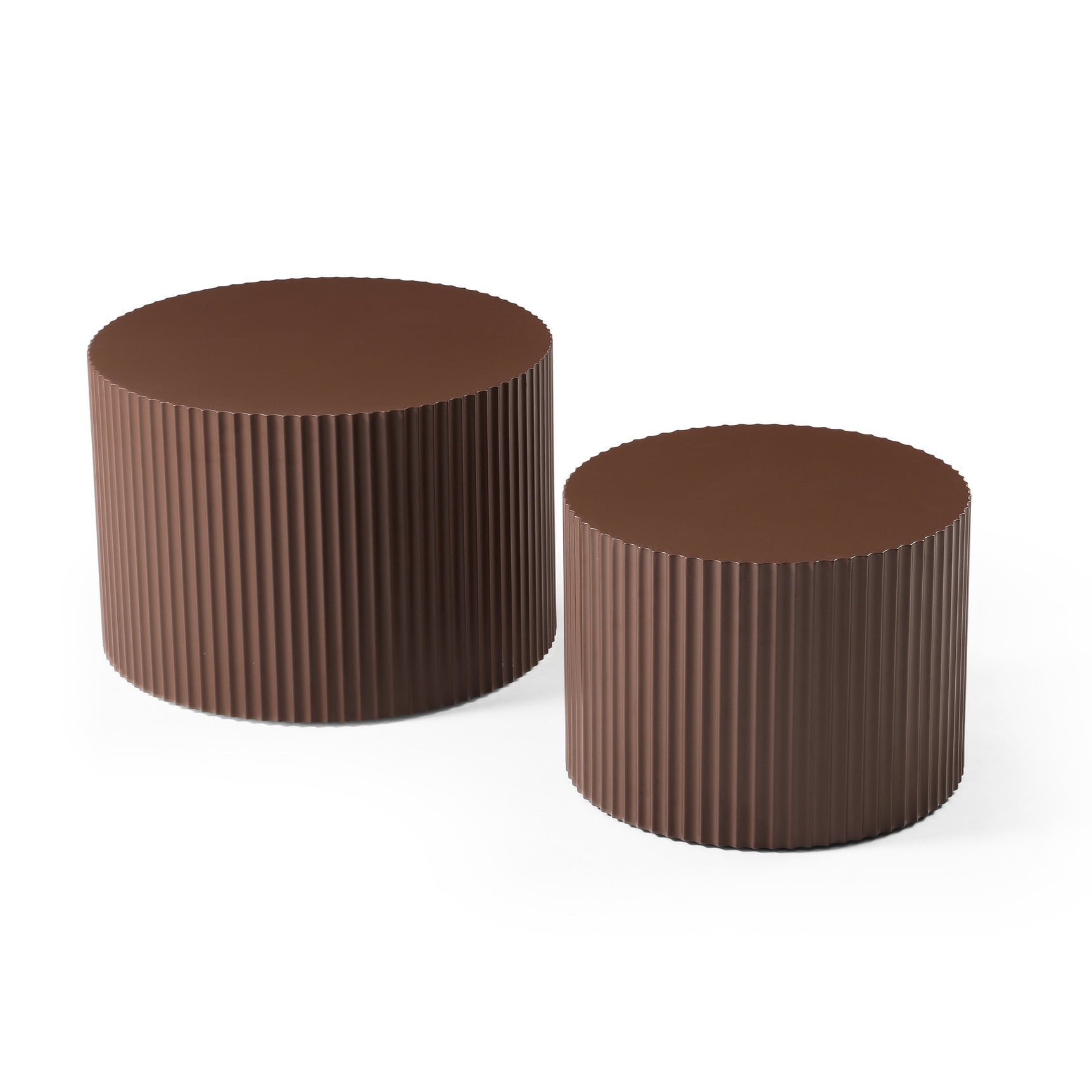 Round Nesting Coffee Table Set, MDF Construction - Create a Comfortable ...