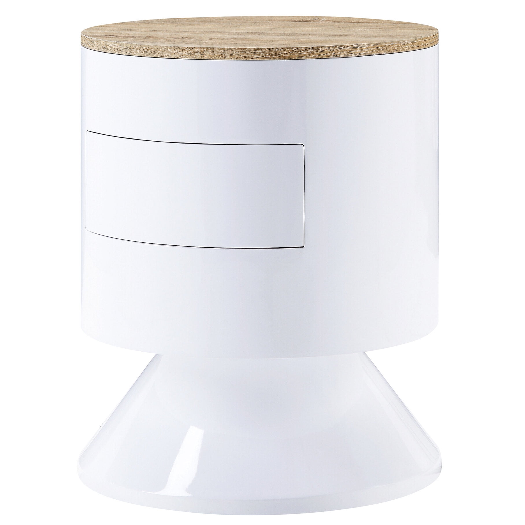 Round Nightstand + Controlled Drawer Movement - Bedroom Use, Present ...