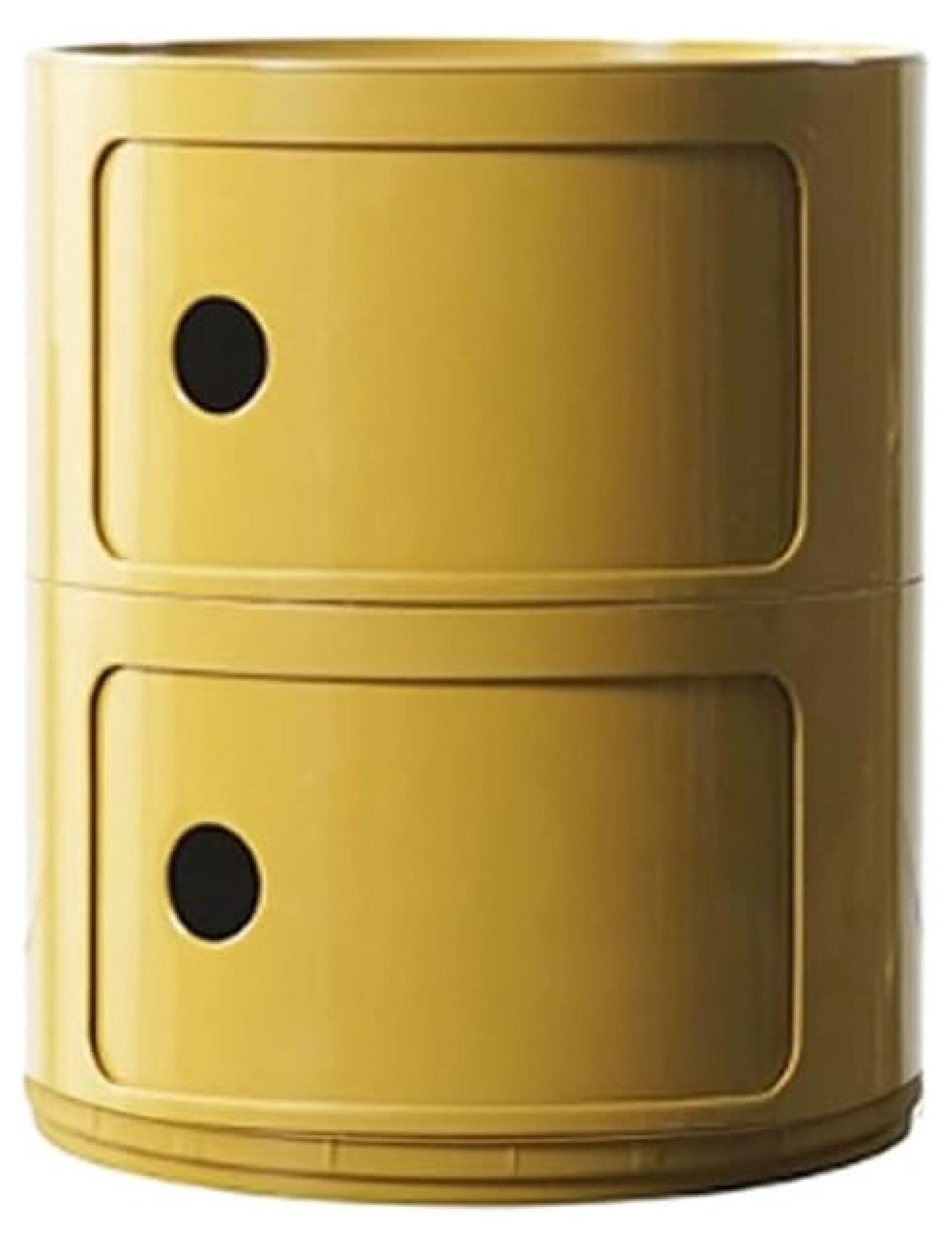 Round Nightstand with Drawers, Round Bedside Table 2/3/4 Tier Plastic ...