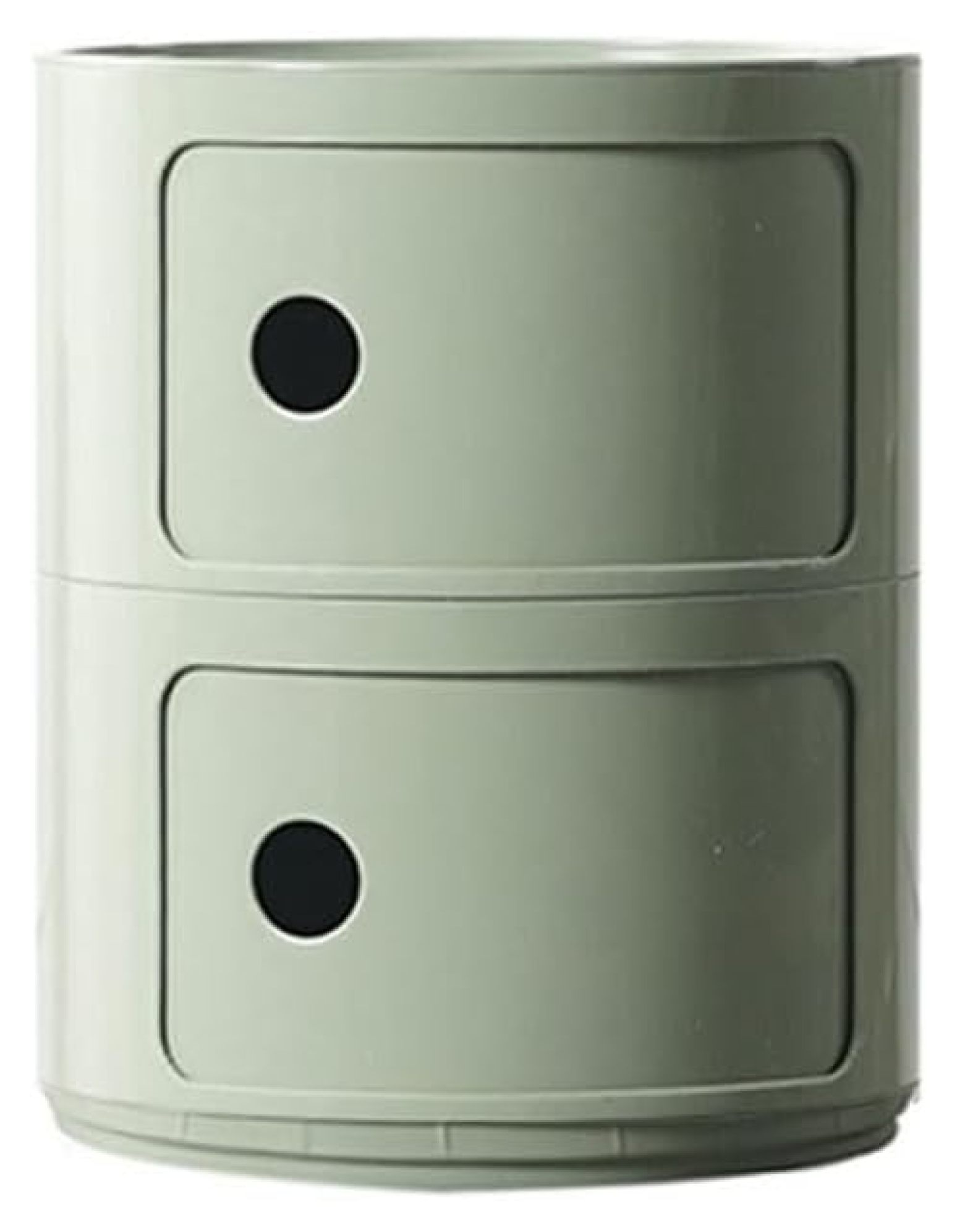 Round Nightstand with Drawers, Round Bedside Table 2/3/4 Tier Plastic ...