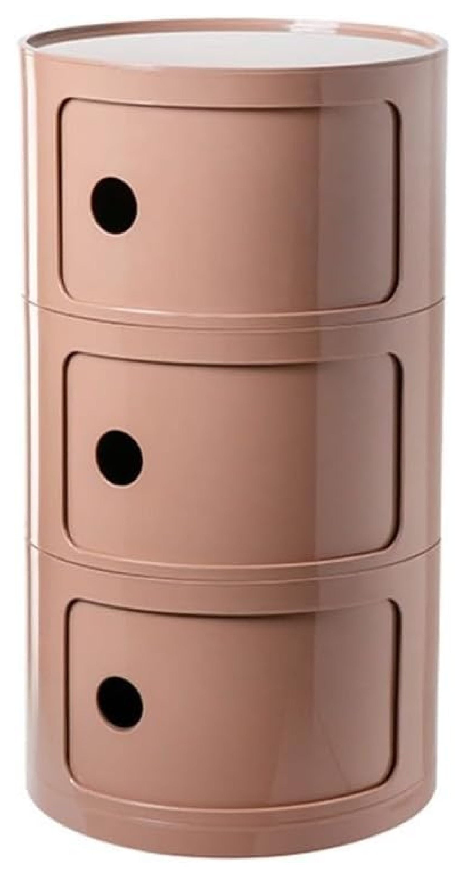 Round Nightstand with Drawers, Round Bedside Table 2/3/4 Tier Plastic ...