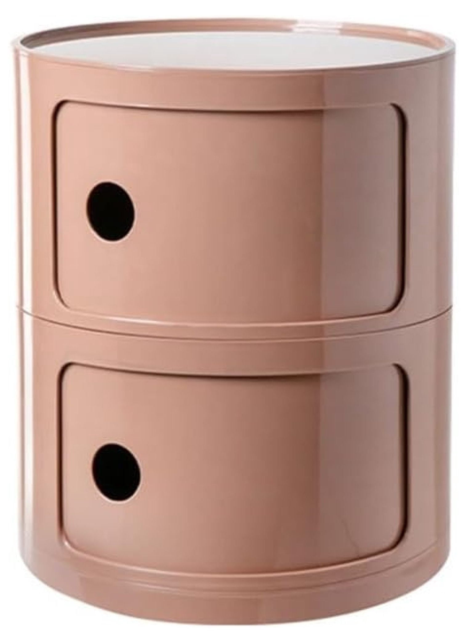 Round Nightstand with Drawers, Round Bedside Table 2/3/4 Tier Plastic ...