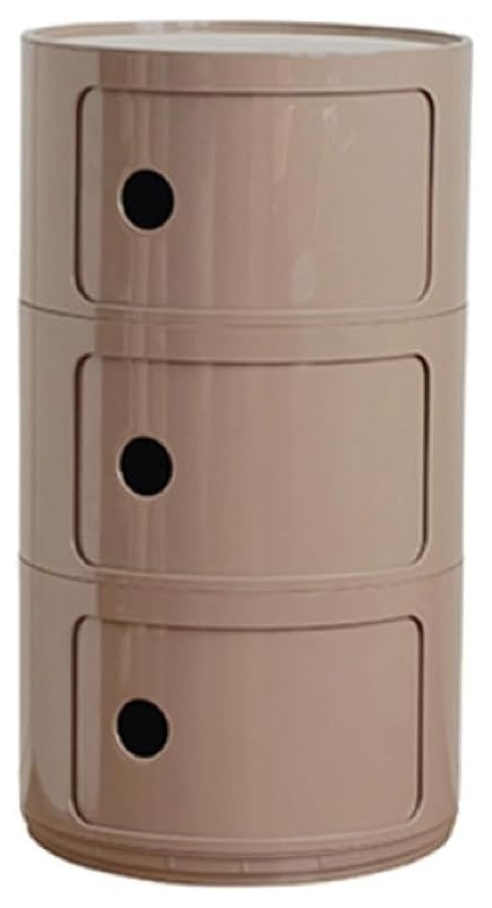 Round Nightstand with Drawers, Round Bedside Table 2/3/4 Tier Plastic ...