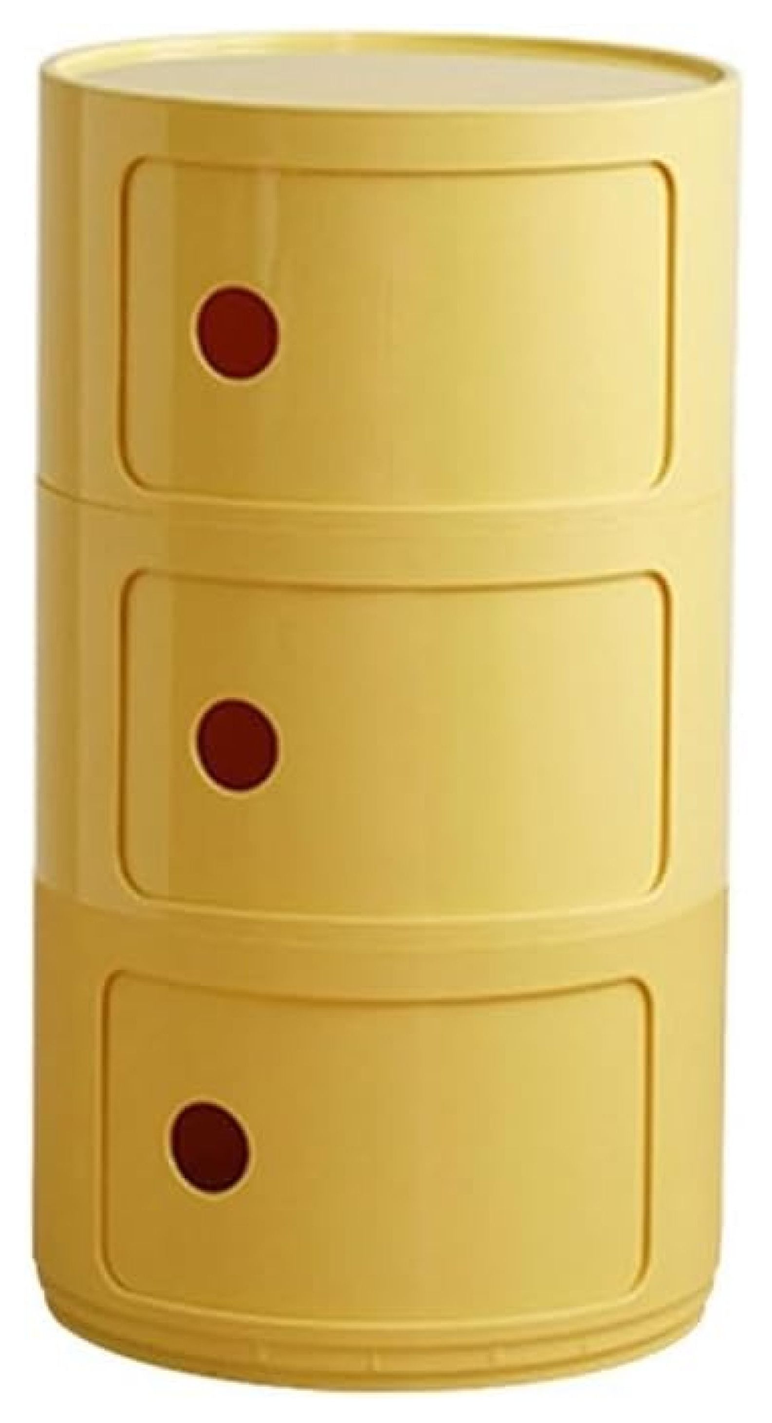 Round Nightstand with Drawers, Round Bedside Table 2/3/4 Tier Plastic ...