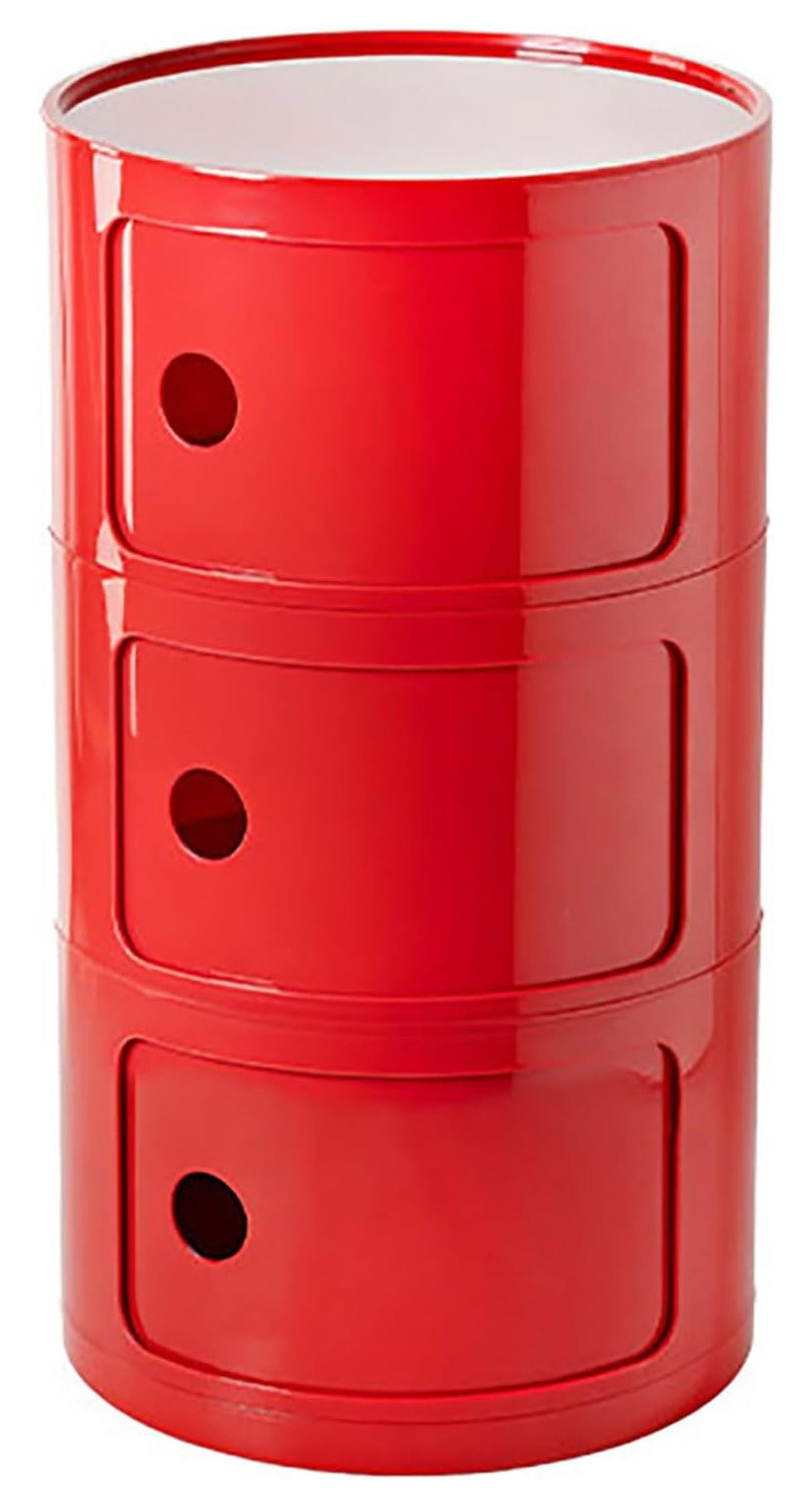 Round Nightstand with Drawers,Small Bedside Table with Storage,Round ...