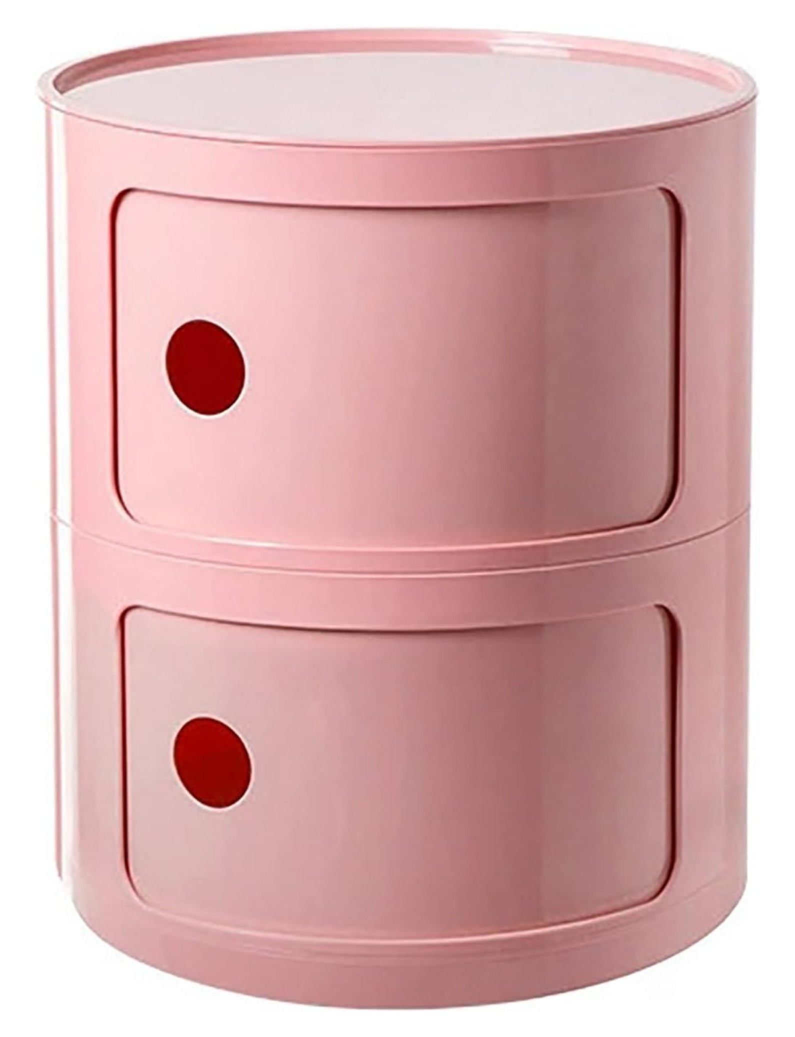 Round Nightstand with Drawers,Small Bedside Table with Storage,Round ...