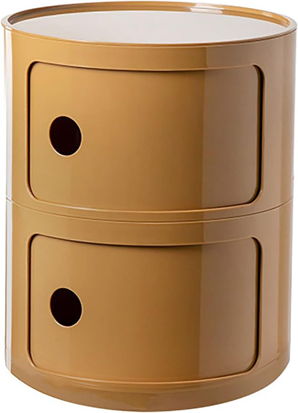 Round Nightstand with drawer round end with storage narrow bathroom ...