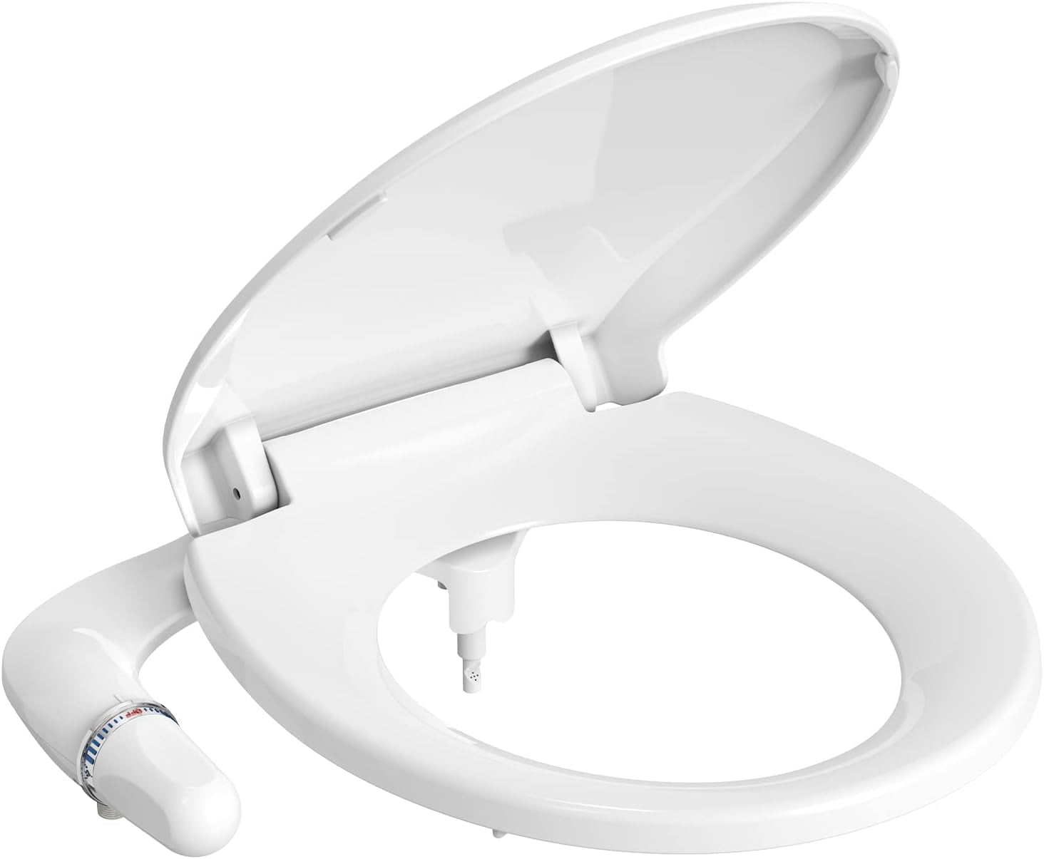 Round Non-Electric Bidet Toilet Seat with Self-Cleaning Nozzles, Slow ...