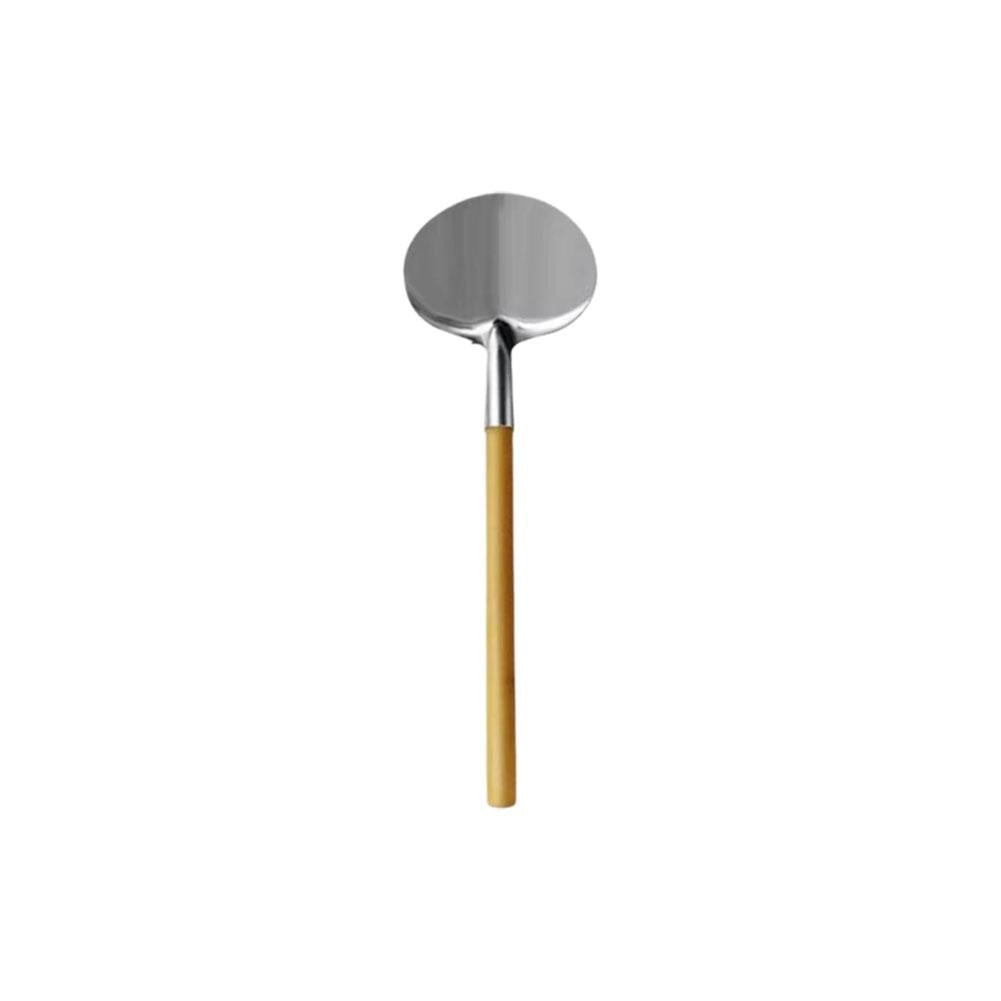 Round Non-stick Spatula with Wooden Handle Non Stick Pot Shovel Cooking ...