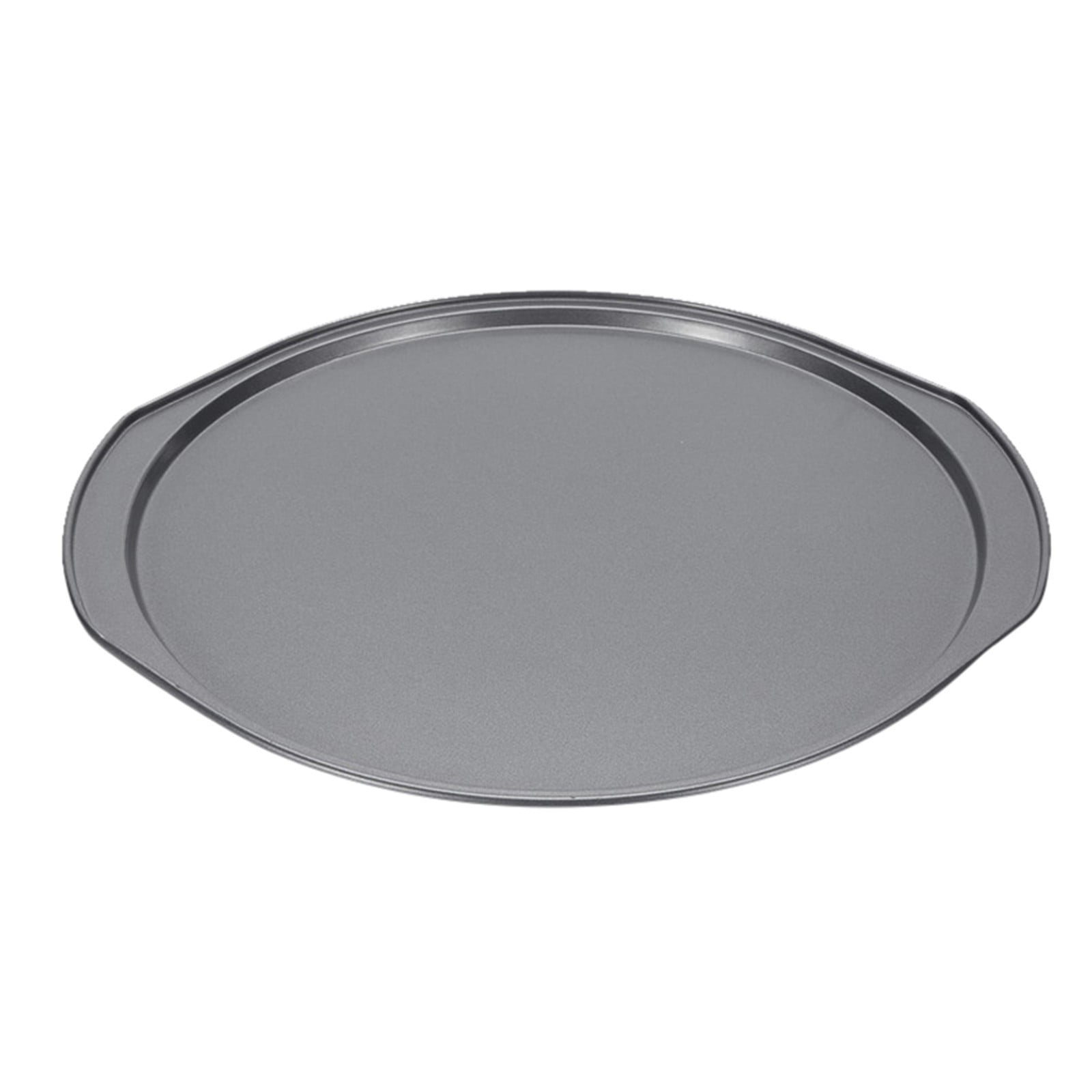 Round Nonstick Steel Pizza Pan Gray Toaster Oven Broiler Pan With Rack