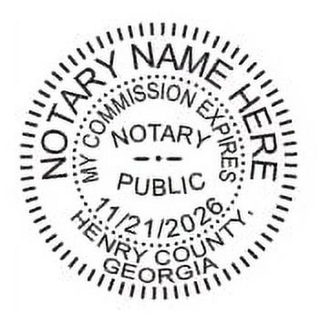 Round Notary Stamp for State of Georgia | Self Inking Unit - Shiny ...