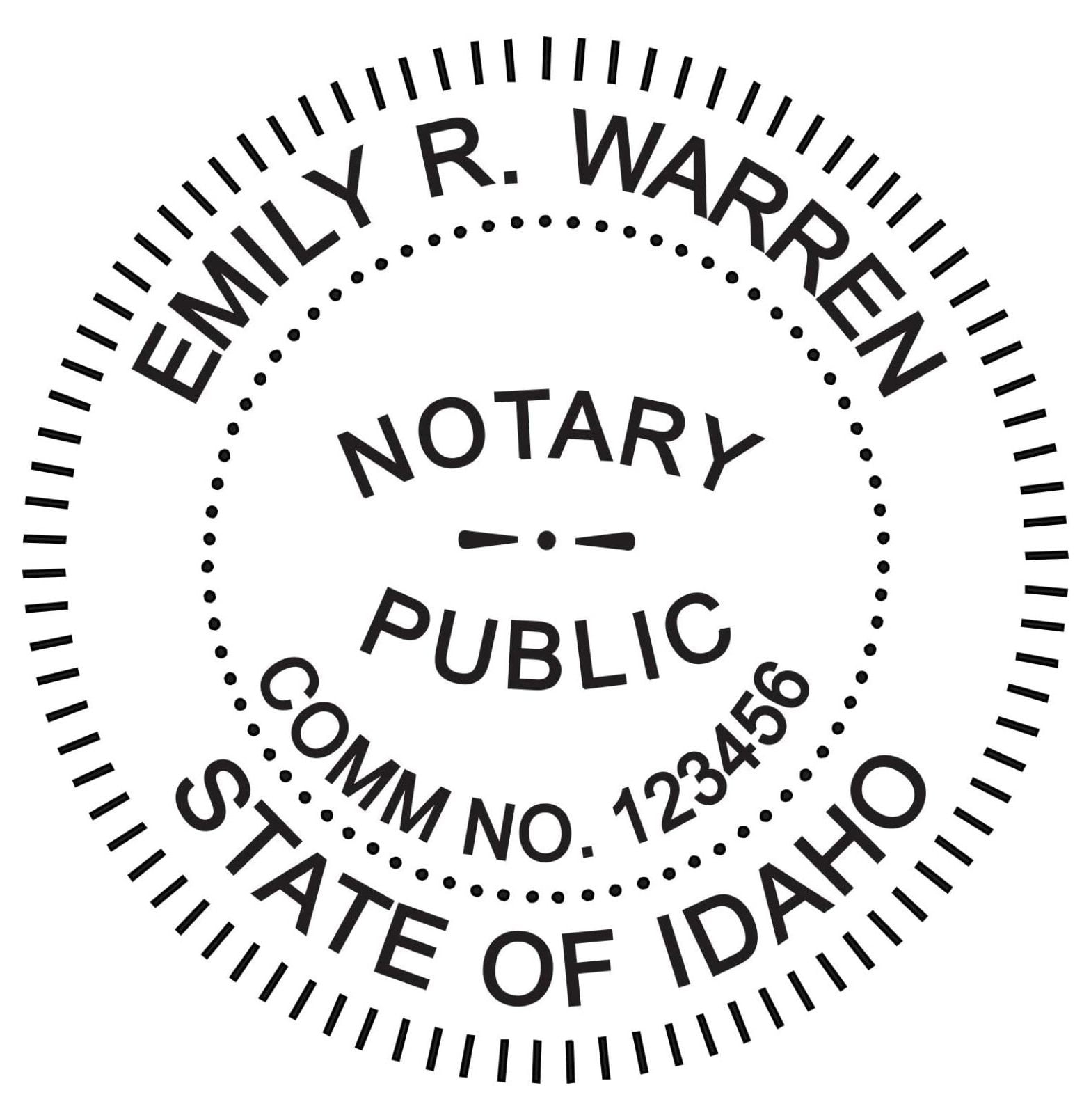 Round Notary Stamp for State of Idaho - Self Inking Stamp - Top Brand ...