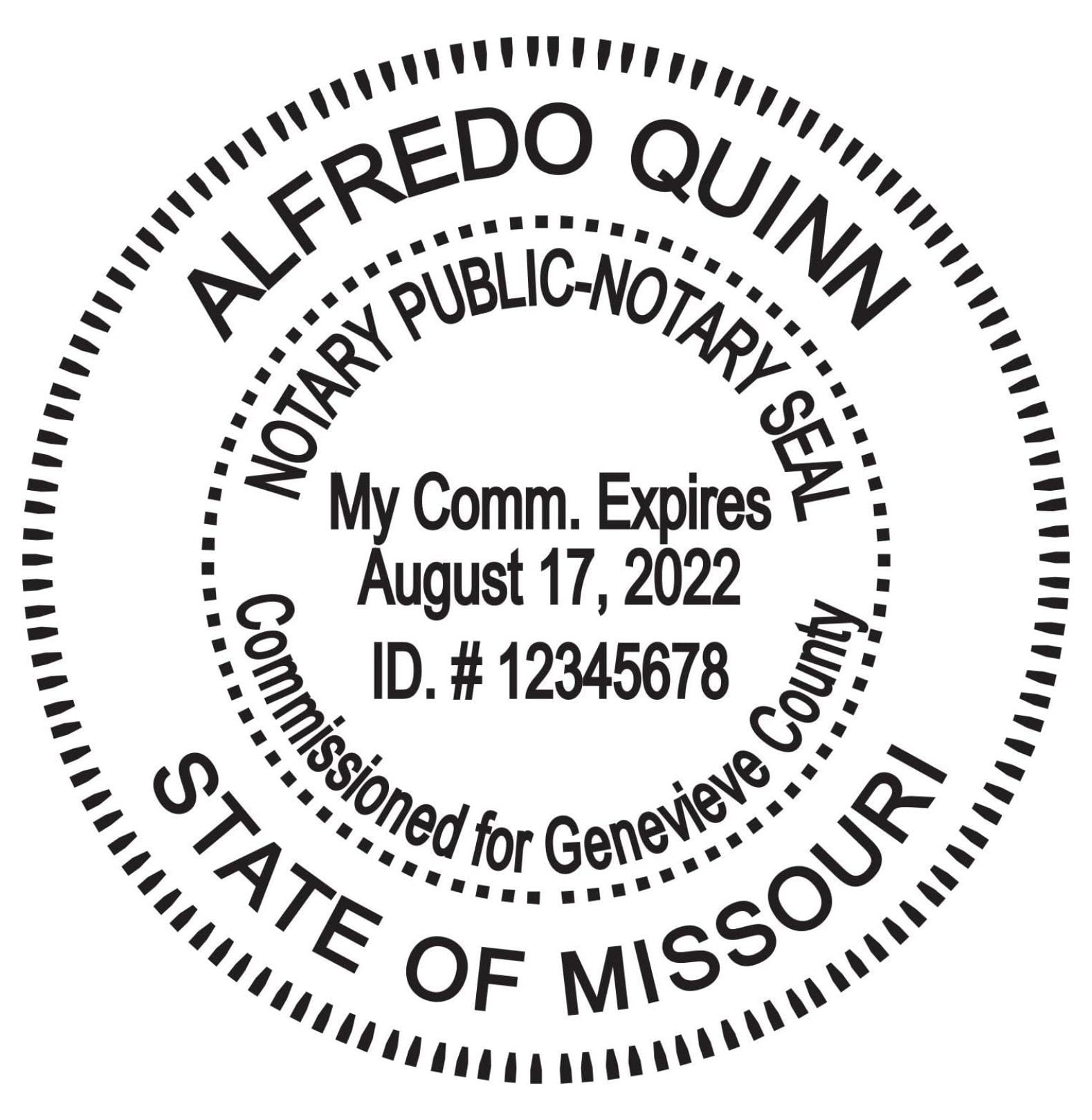 Round Notary Stamp for State of Missouri- Self Inking Stamp - Top Brand ...