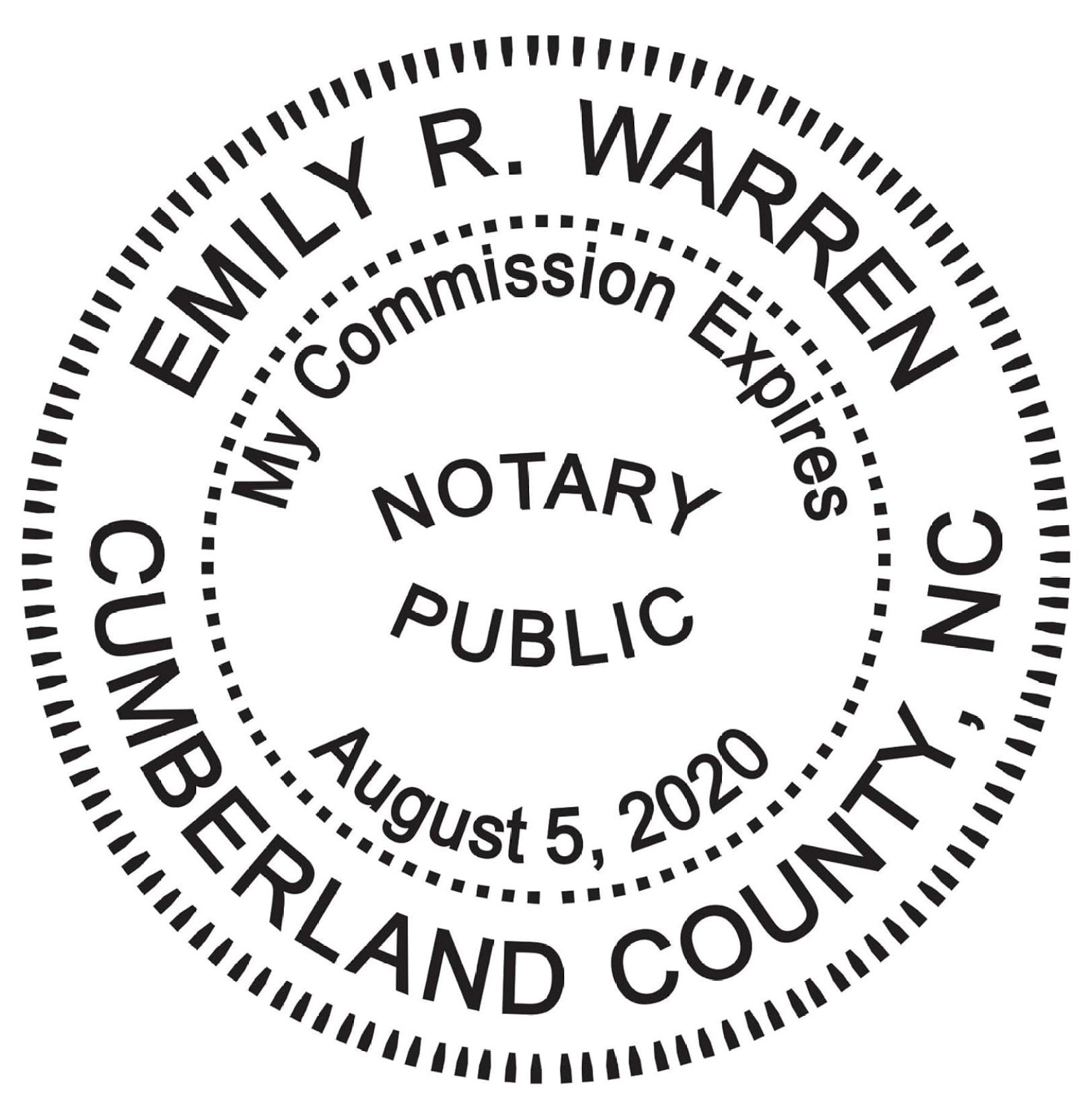 Round Notary Stamp for State of North - Self Inking Stamp - Top Brand ...