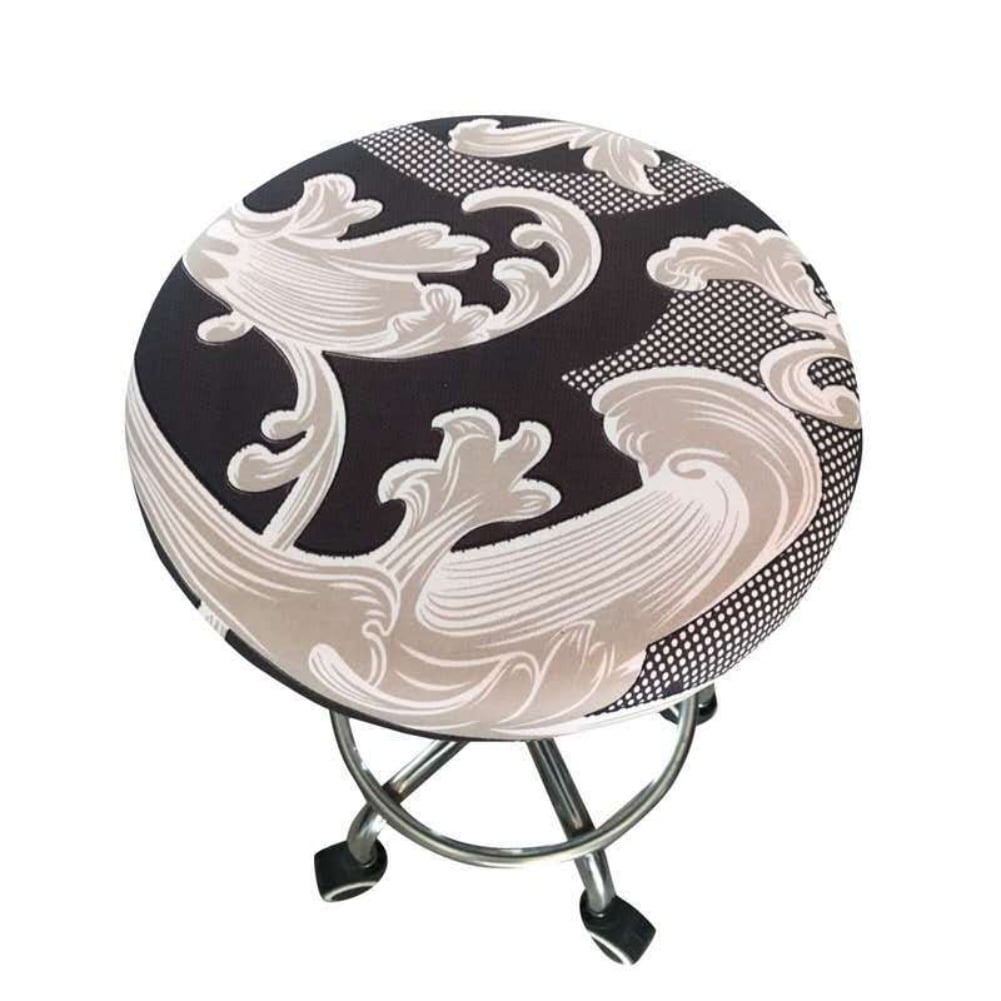 Round Ottoman Slipcover Polyester Blend Footstool Protector Covers ...