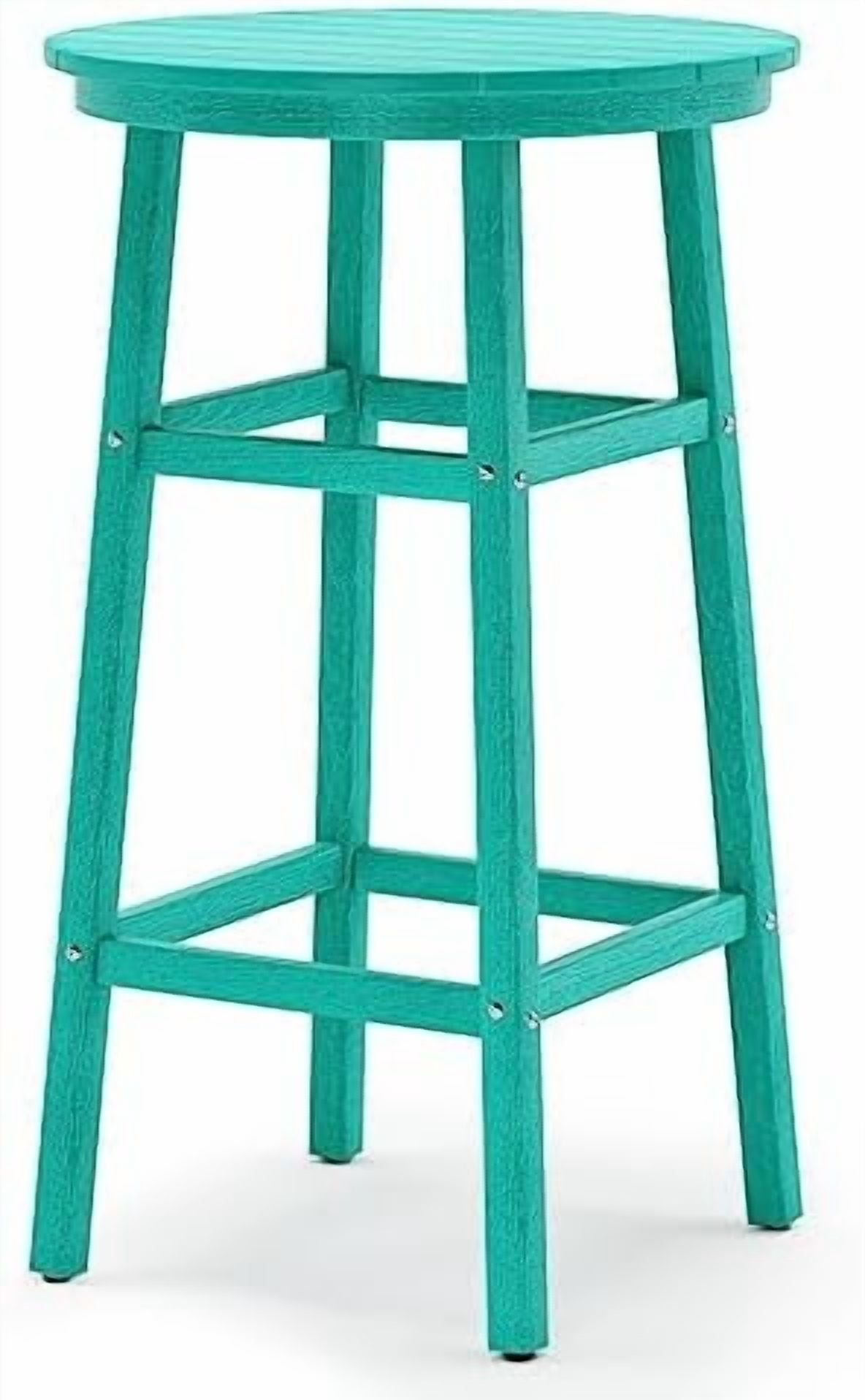 Round Outdoor Bar Table, 41.5'' High Top Pub Table, HDPE Weather ...