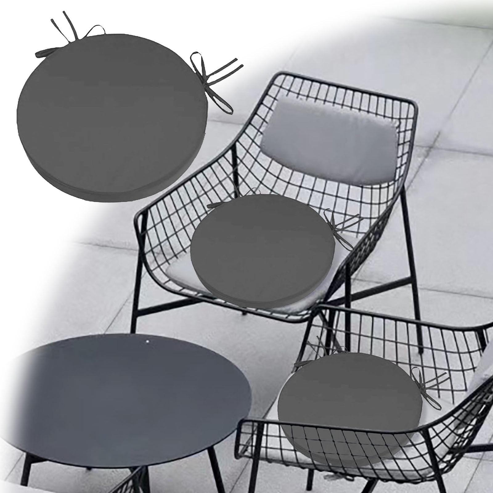 Round Outdoor Chair Cushion - Versatile Terrace Furniture Pad with ...