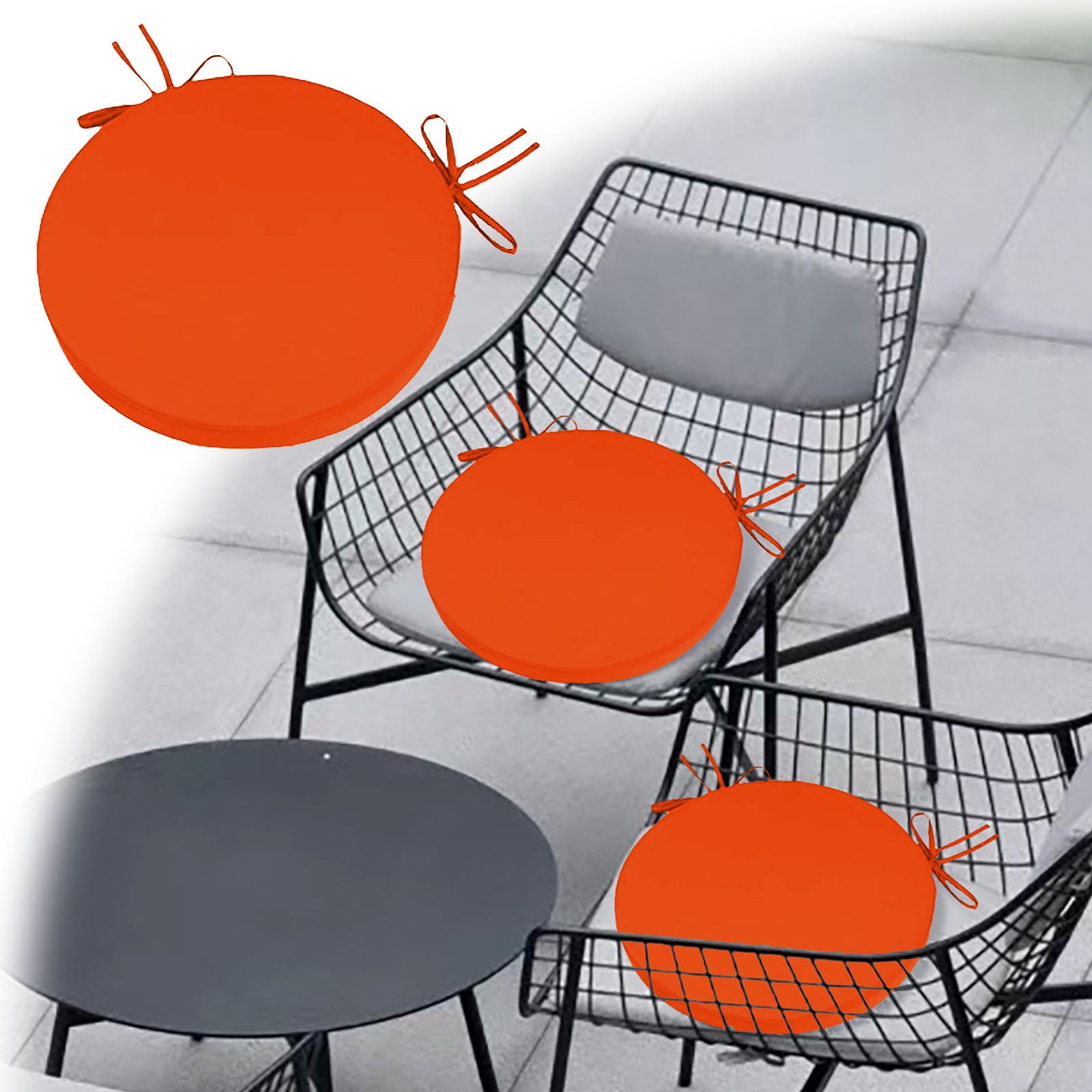 Round Outdoor Chair Cushion for Patio Furniture with Removable Washable ...