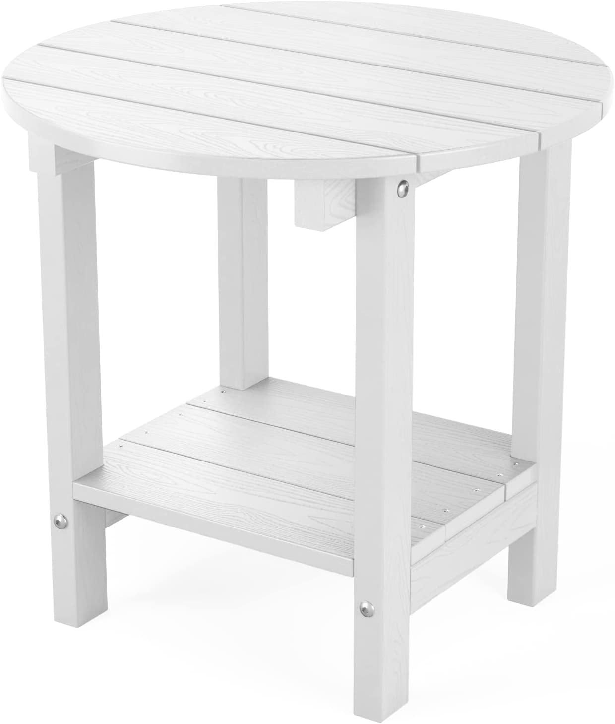 Round Outdoor Side Table Adirondack Tables 18 Inch Chairside End Tables ...