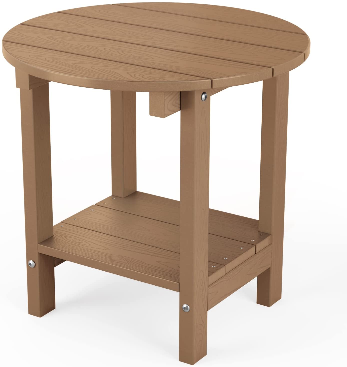 Round Outdoor Side Table Adirondack Tables 18 Inch Chairside End Tables ...