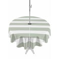 Round Outdoor Tablecloth with Umbrella Hole and Zipper, Light Green ...