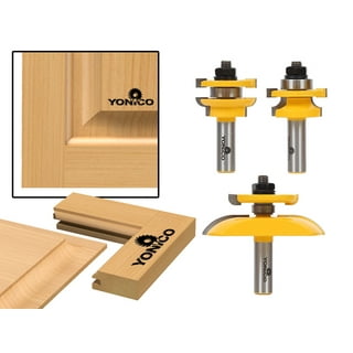 Yonico 3 Pc. Rail & Stile and Panel Raiser Router Bit Set - Large Ogee ...